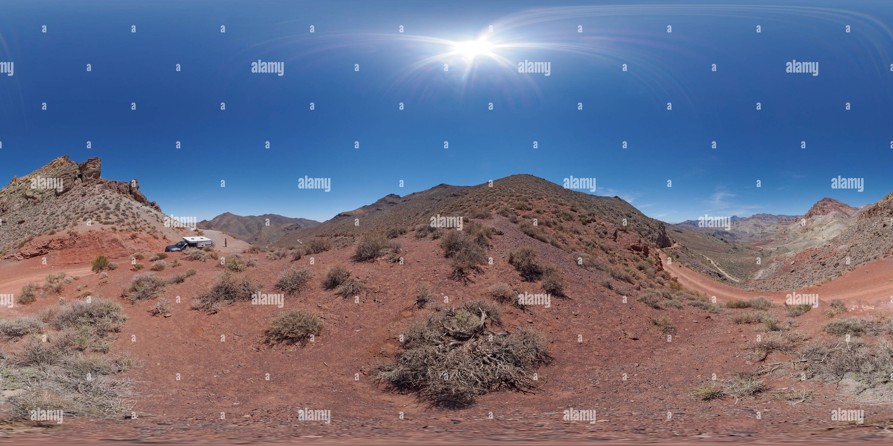 360° view of At the summit of Red Pass - Alamy