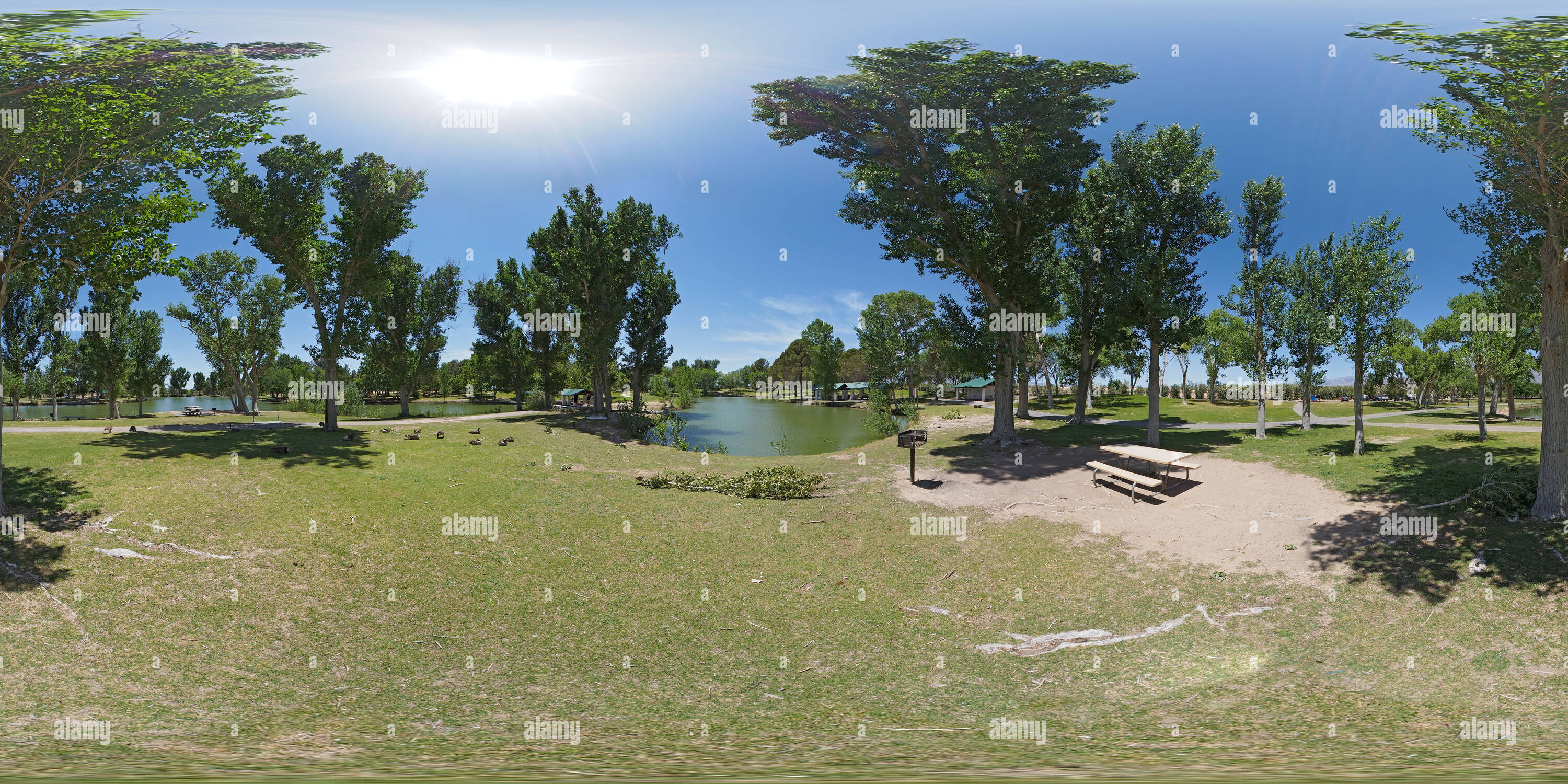 360° view of Tule Spring ponds and lawns - Alamy
