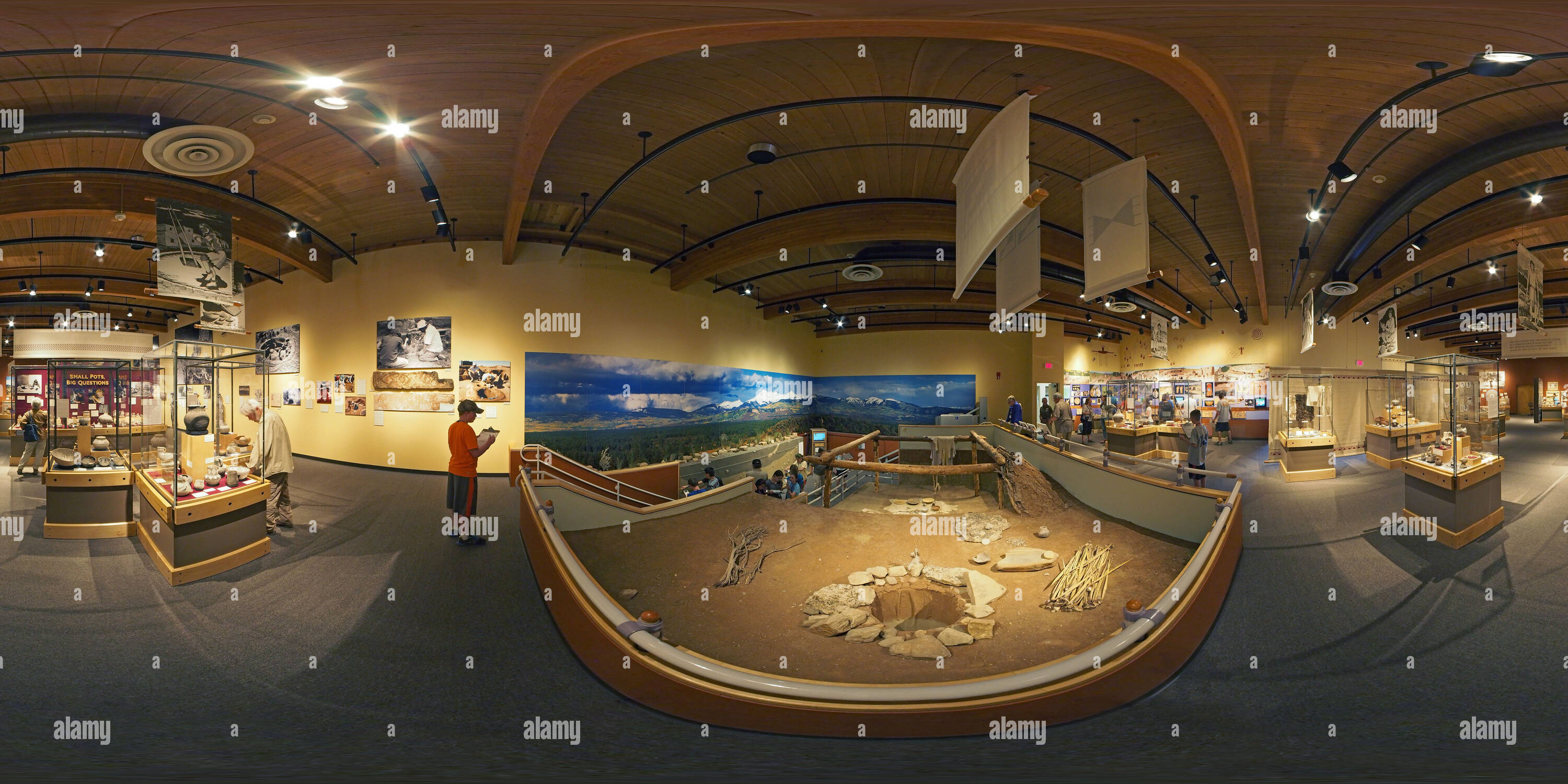 360° view of Simulated archeology dig at the Anasazi center - Alamy