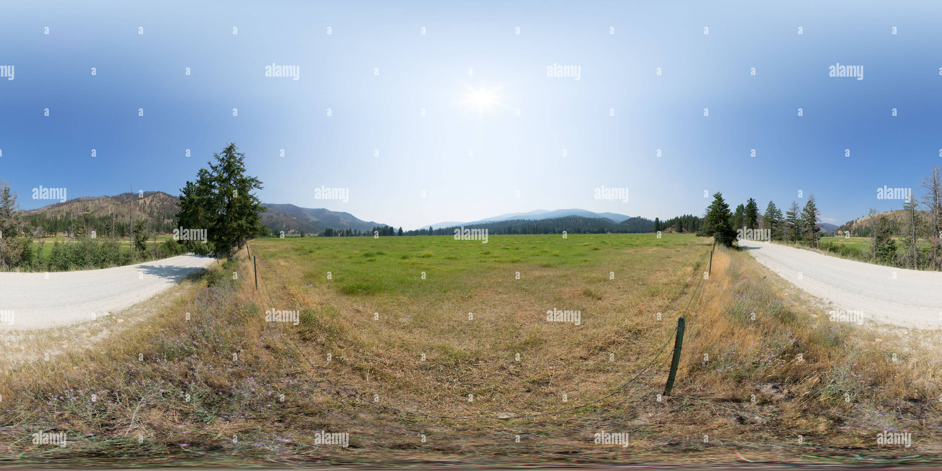 360° view of The Bitterroot Range from Lolo Creek Valley - Alamy