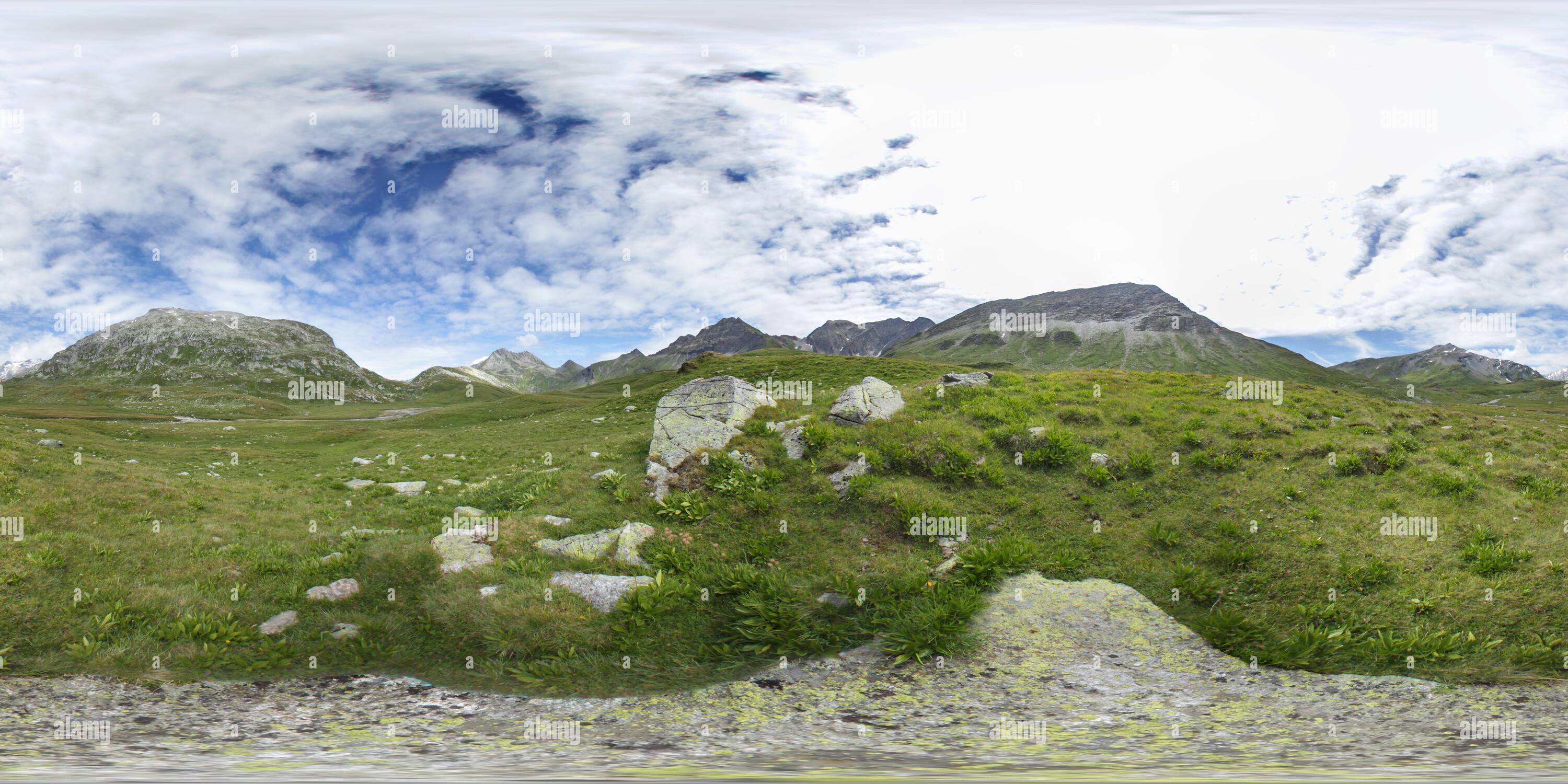 360° view of Greina Plateau 2015 07 G - Alamy