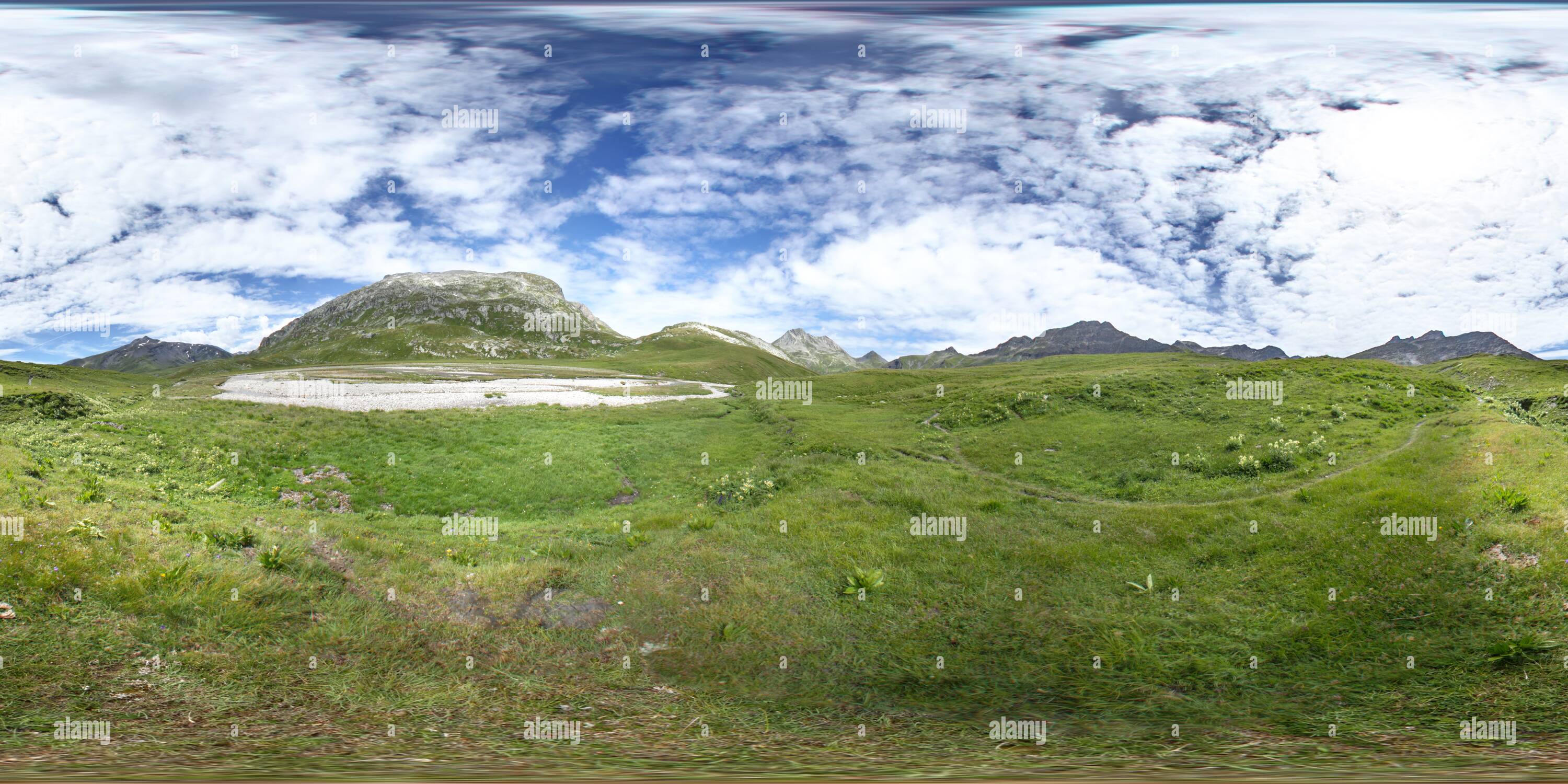 360° view of Greina Plateau 2015 07 H - Alamy