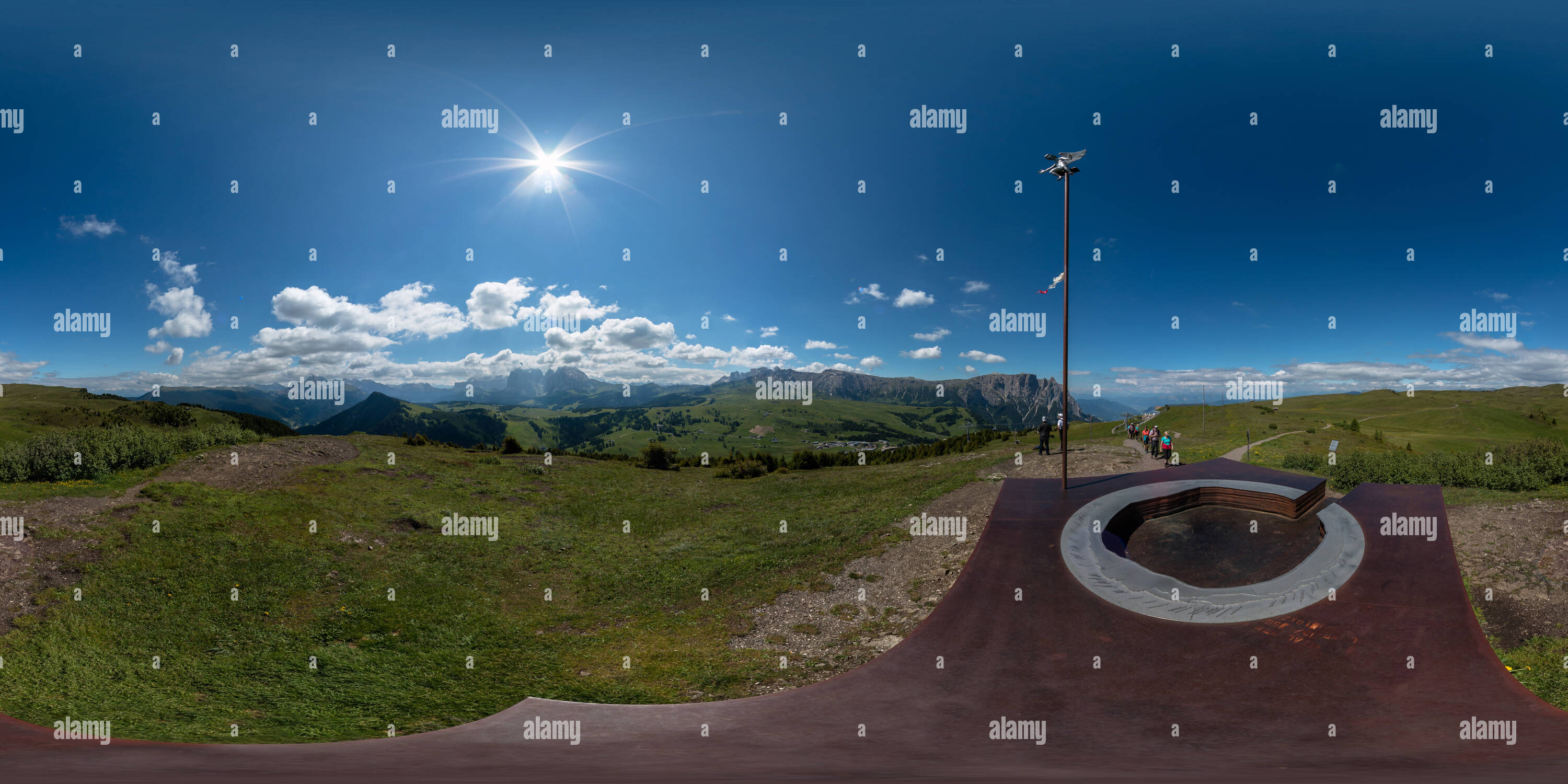 360° view of Italien, Seiser Alm, Blick vom Puflatsch - Alamy