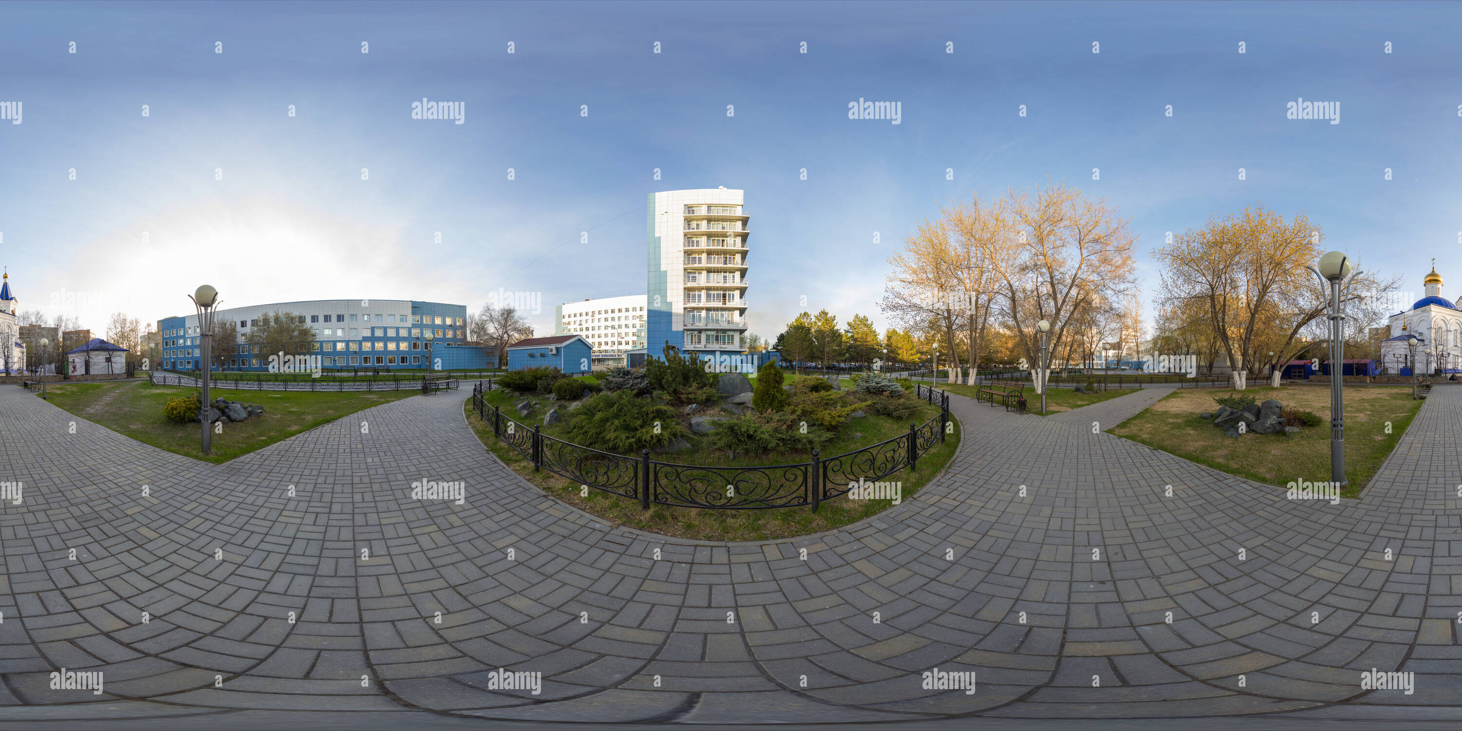 360° view of Square of the Regional Clinical Hospital №2 - Alamy