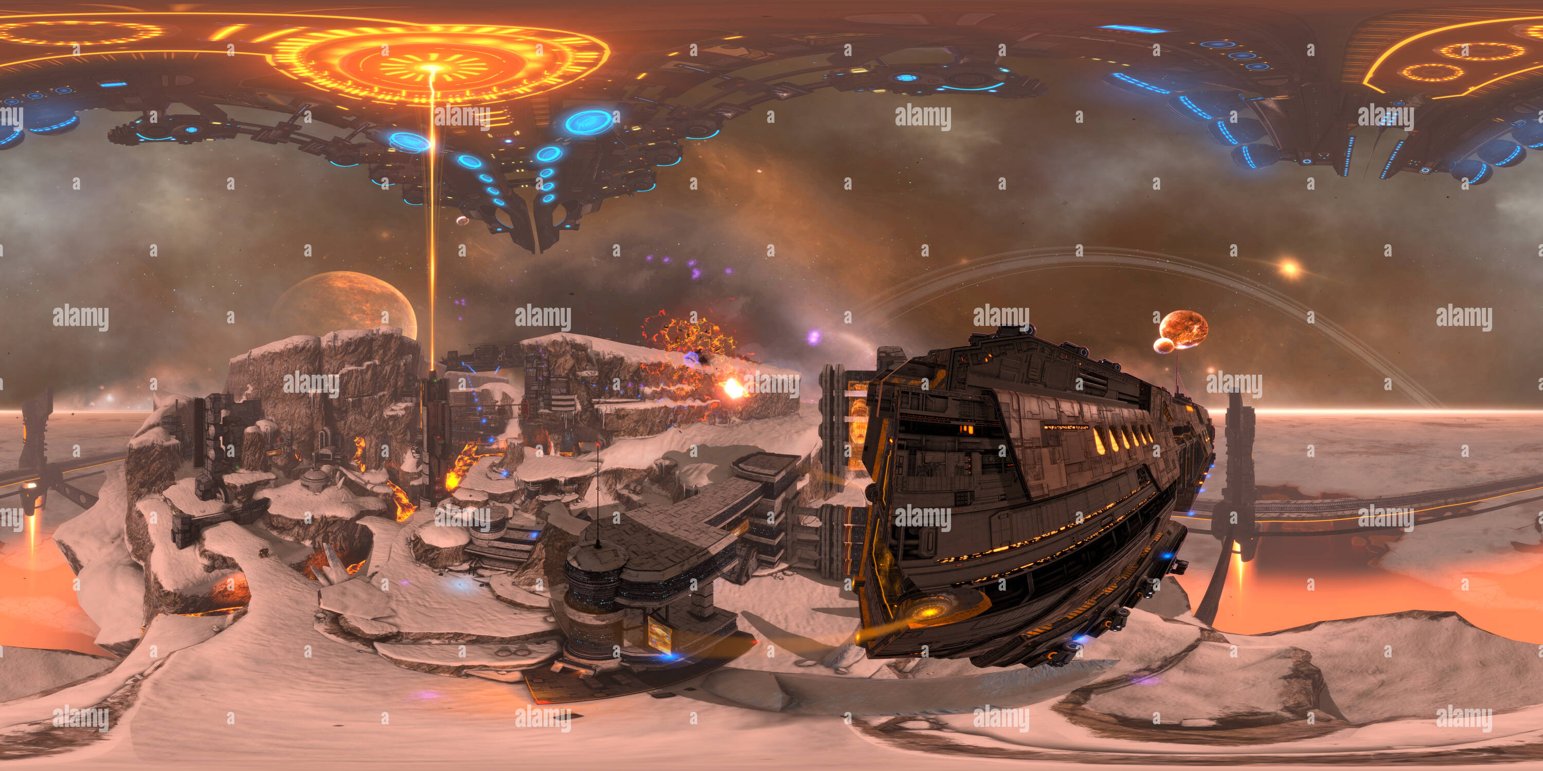 360° view of PvE-mission 'Fire Support' - Alamy