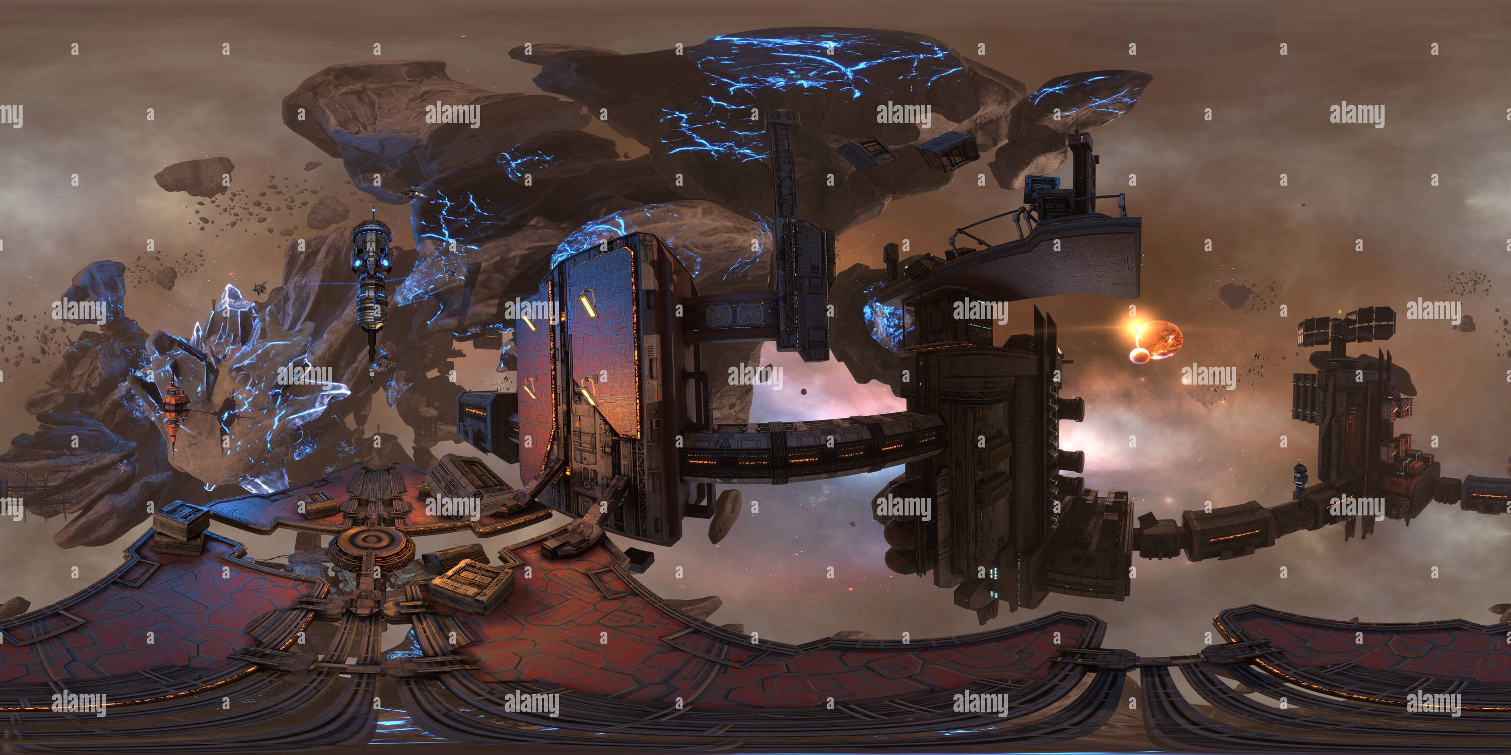 360° view of Restricted sectors System: Scheat - Alamy