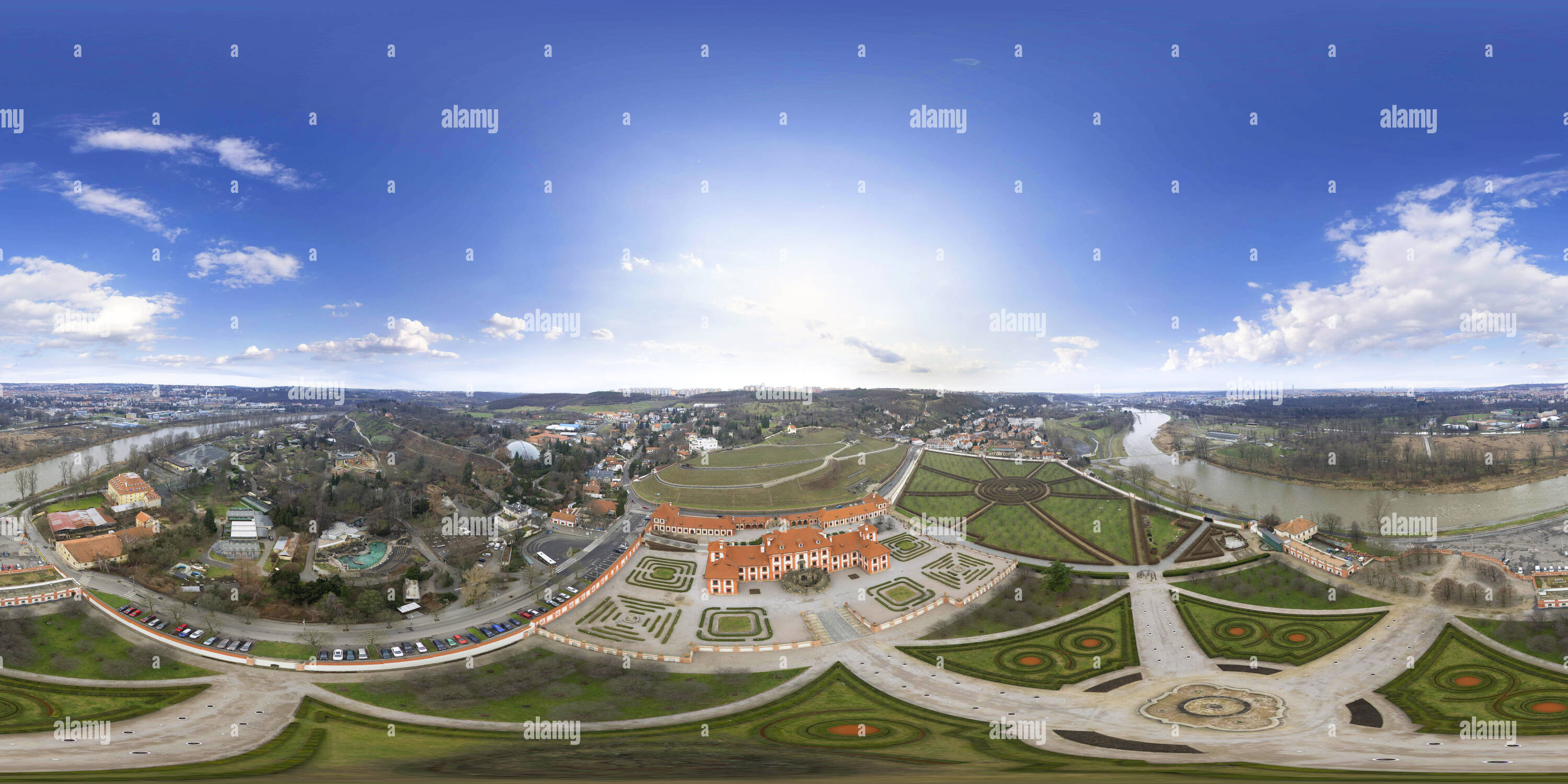 360° view of Troja Palace, Prague - Alamy