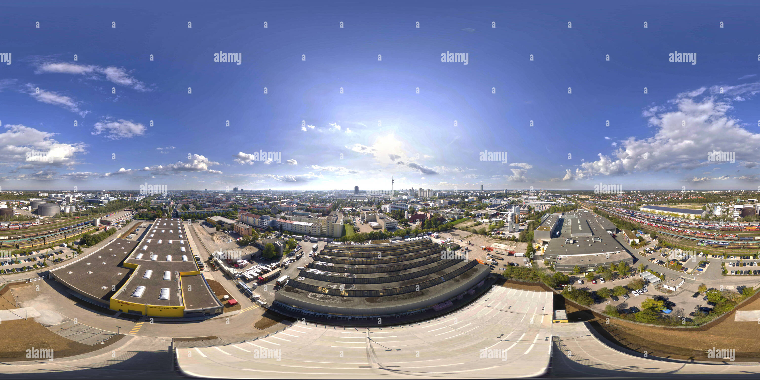 360° view of New DHL logistic Center, Munich North , September 2015 ...