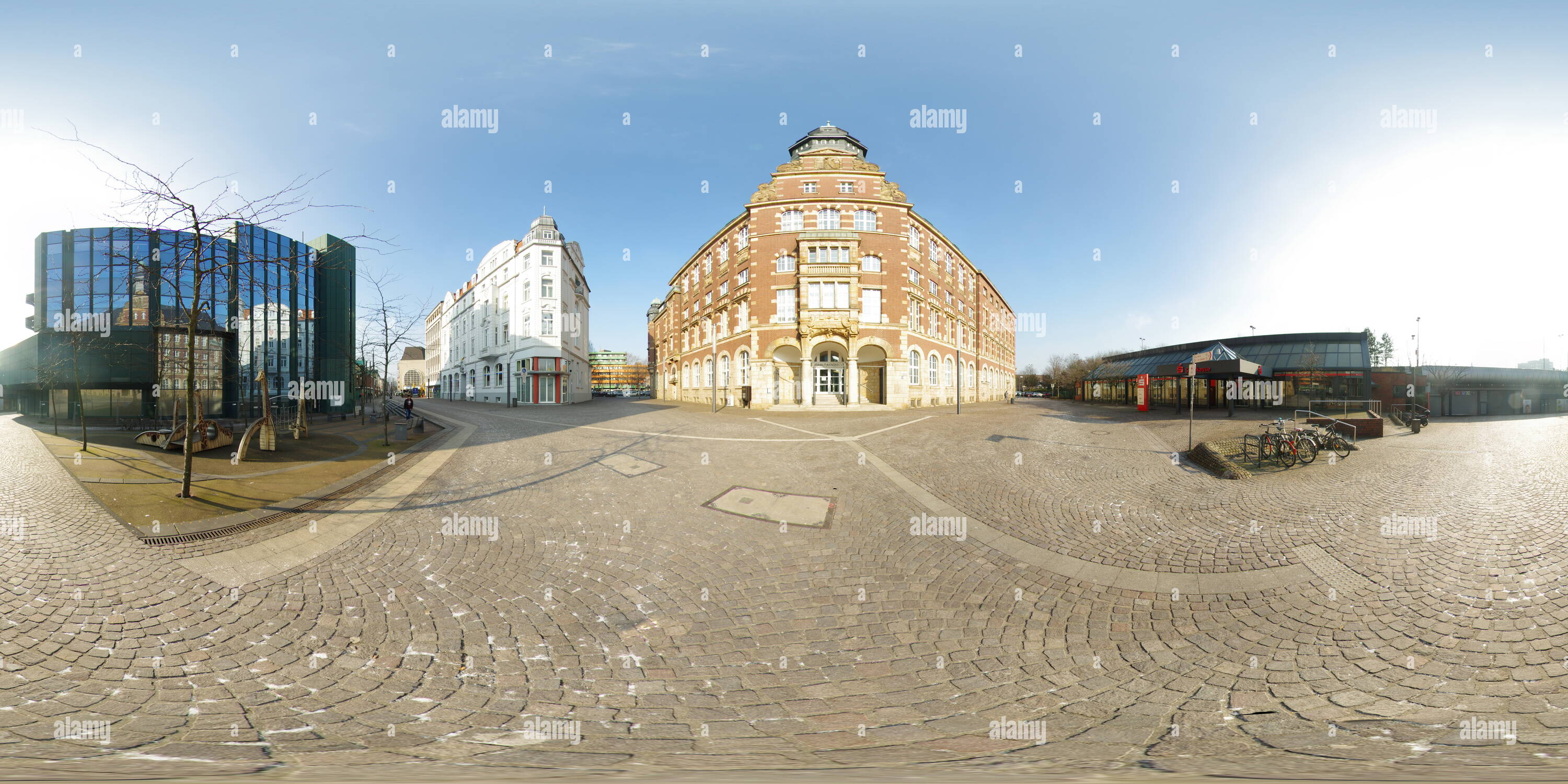 360° view of Station forecourt Gelsenkirchen, II - Alamy