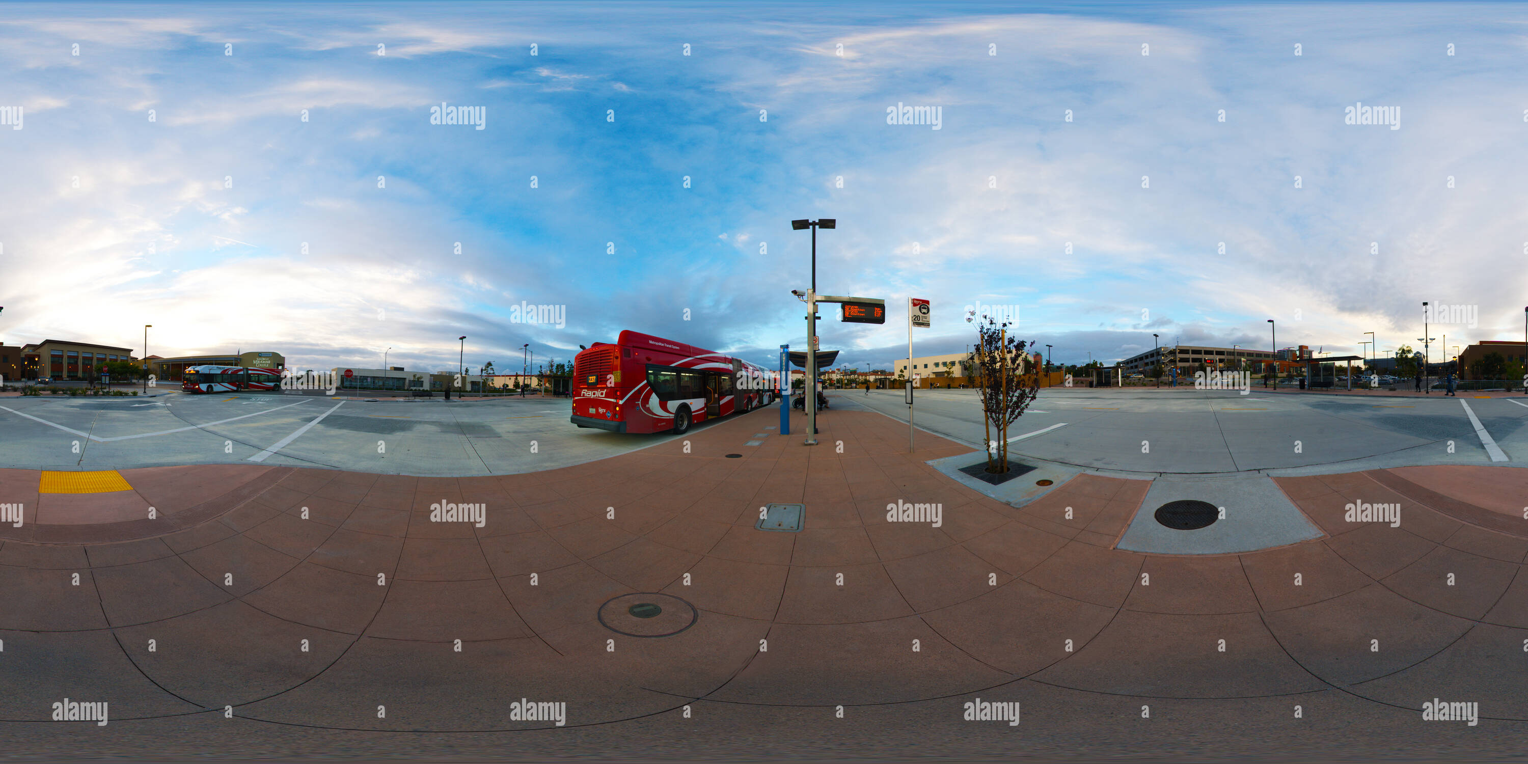360° view of Bus Transit at Miramar College - Alamy