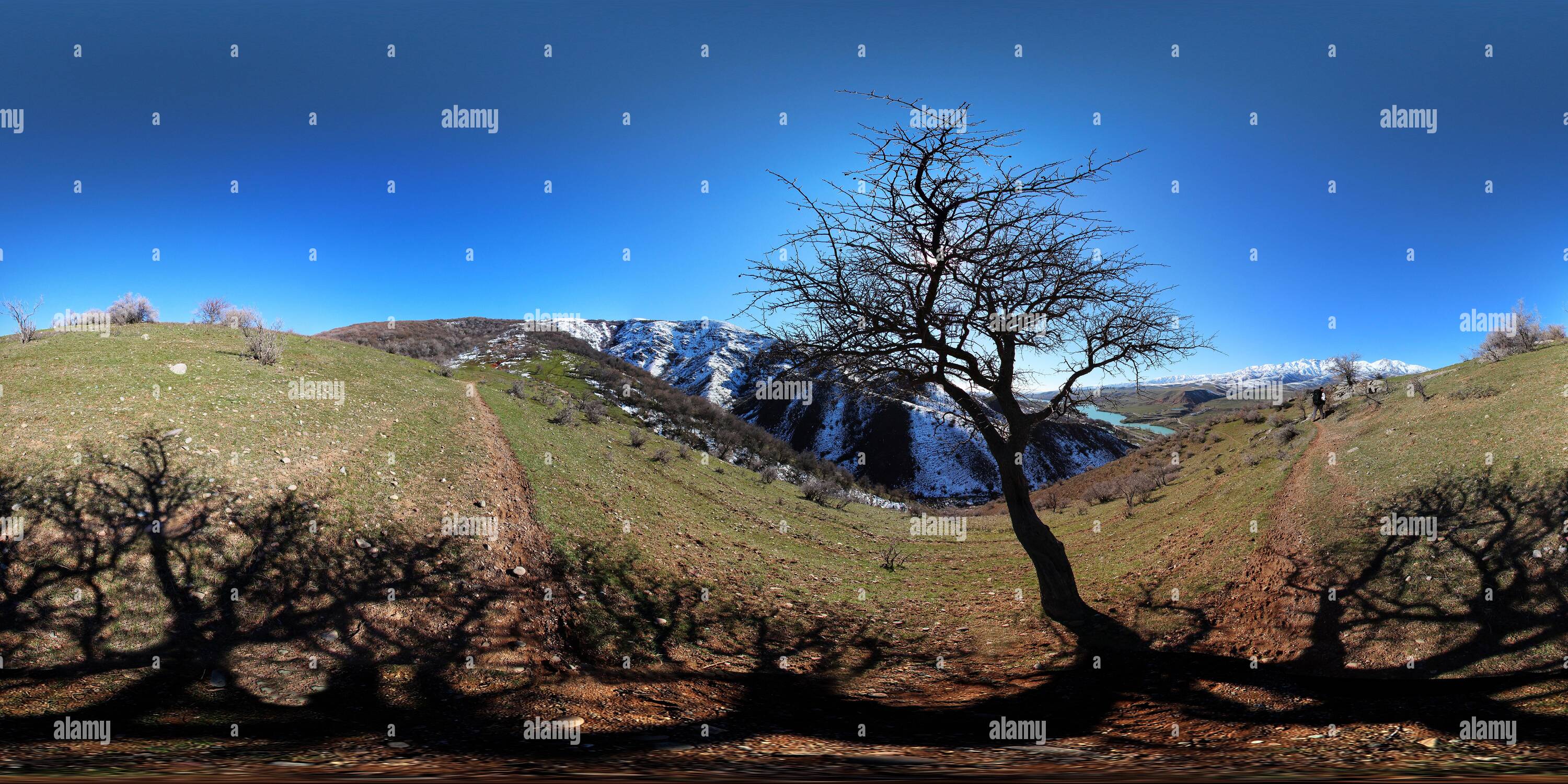 360° view of Mountainsides near Kungur Khodjikent - Alamy