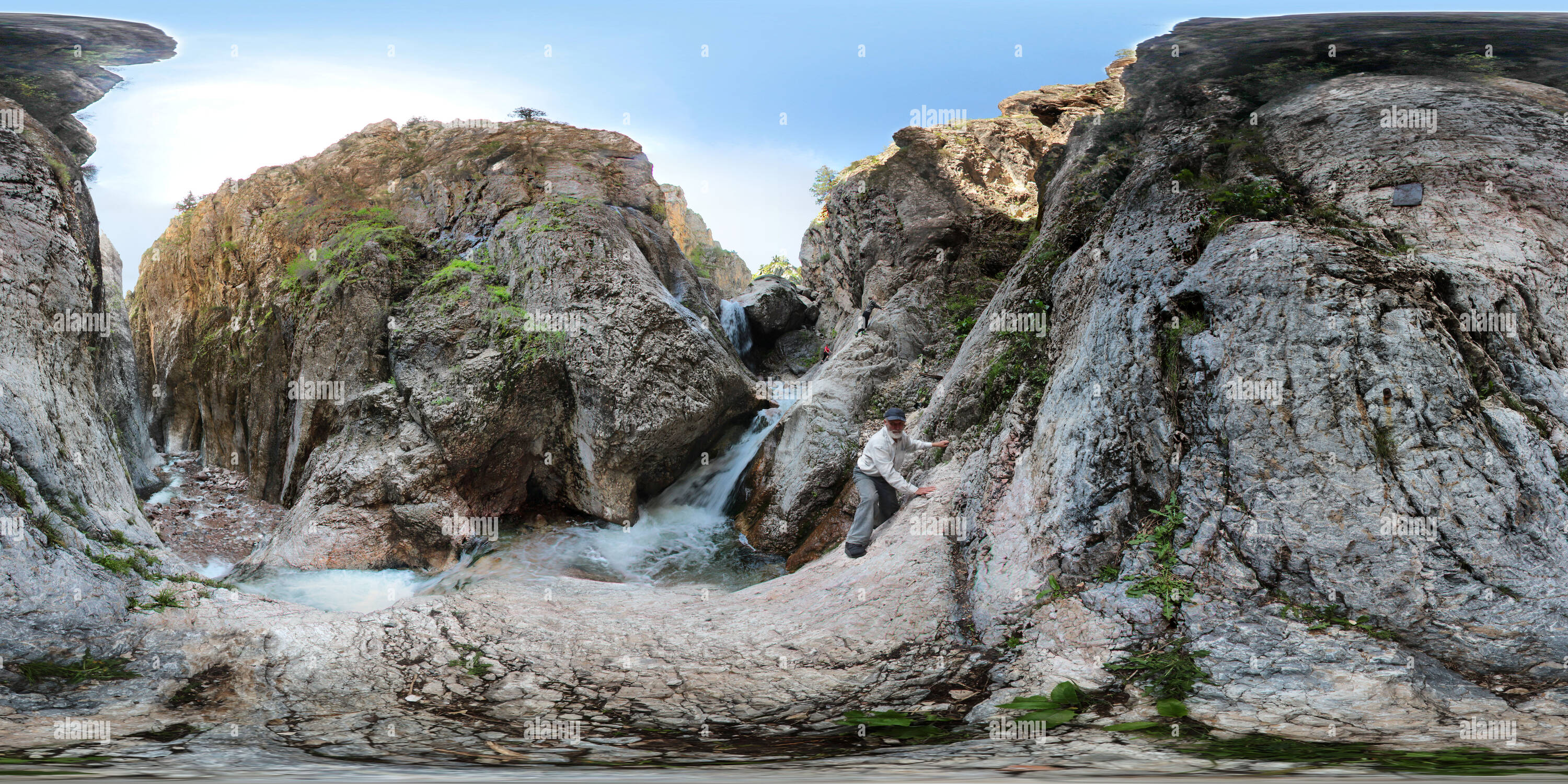 360° view of Above the second waterfall. In the canyon Gulkam - Alamy