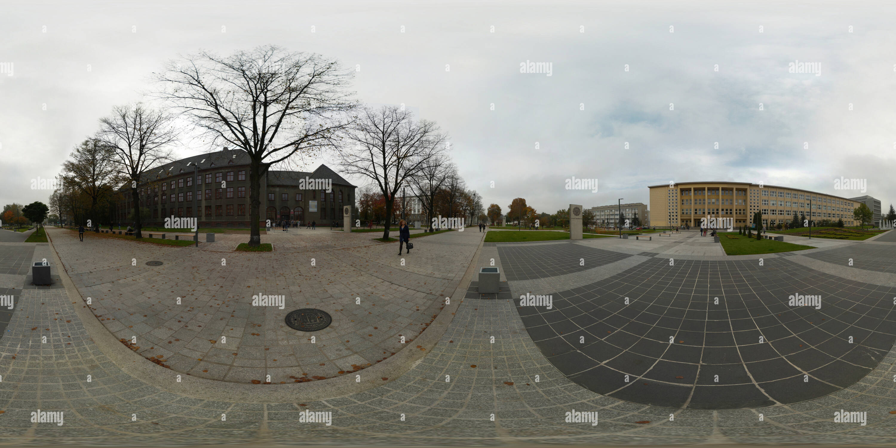 360° view of Gliwice, Akademicka St - Campus of the Silesian University ...