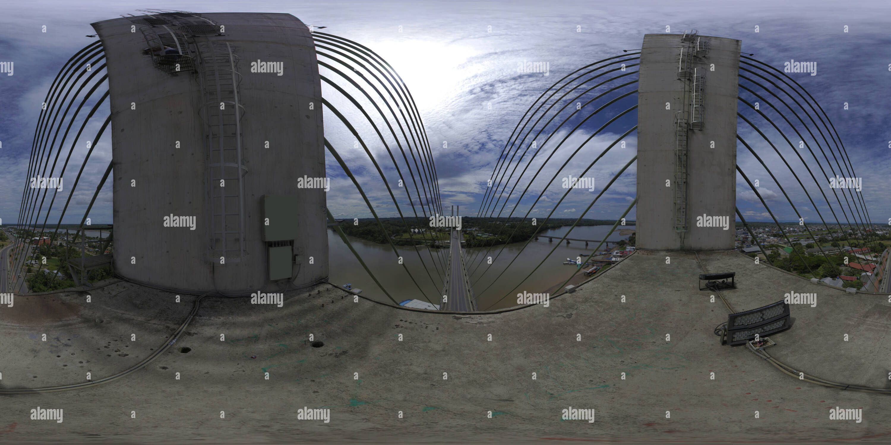 360° view of Napo river bridge - Alamy