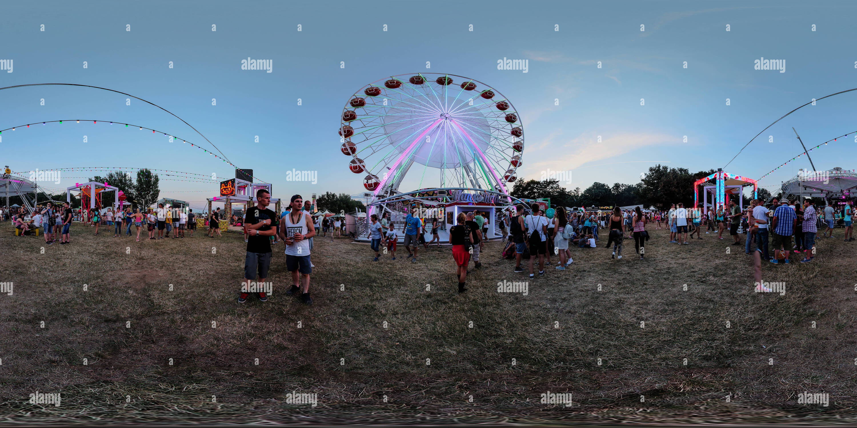 360° view of Balaton Sound Nappal Volt Festival 2016 07 - Alamy