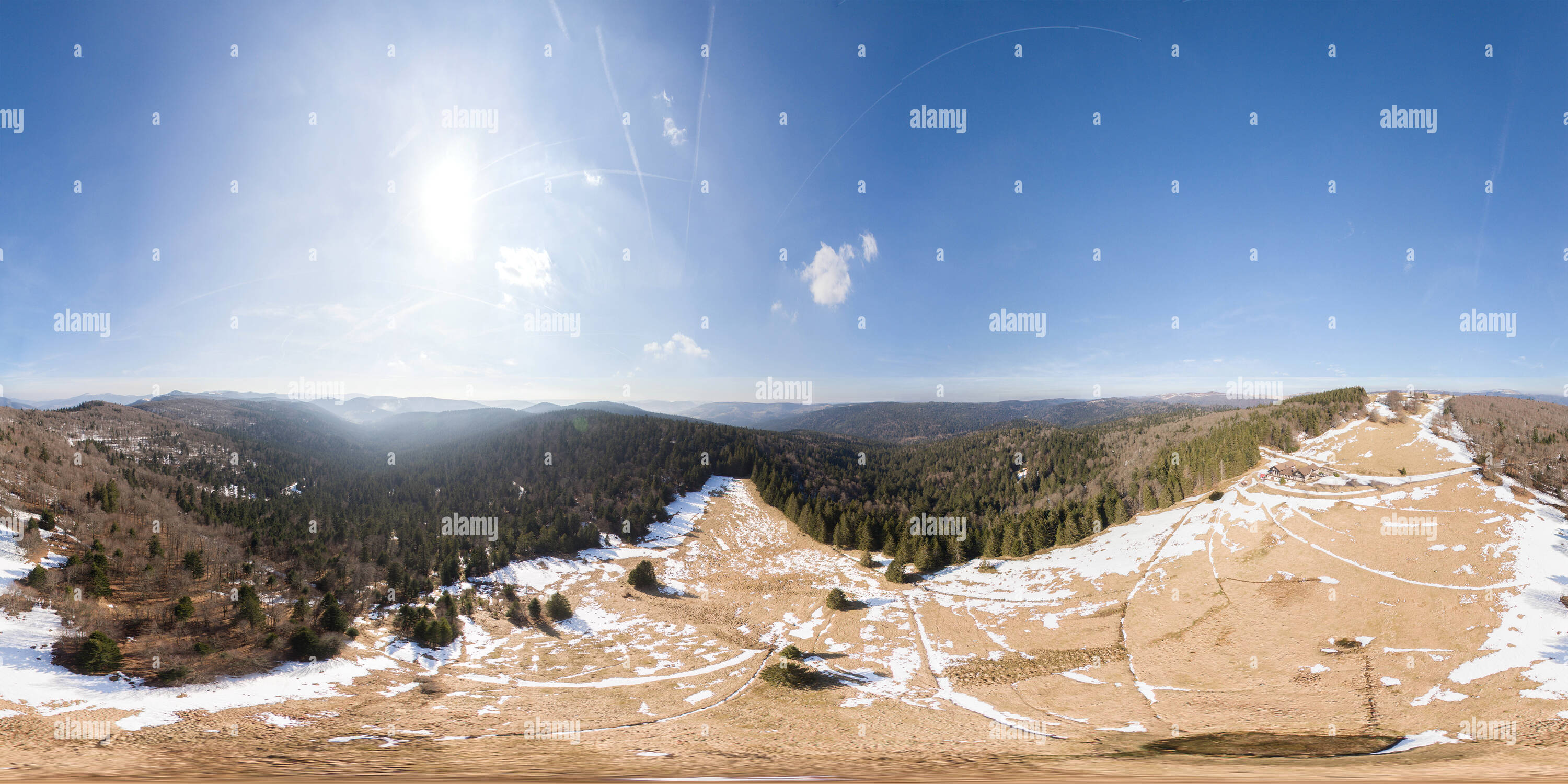 360° view of massif of VENTRON ( VOSGES - Alamy