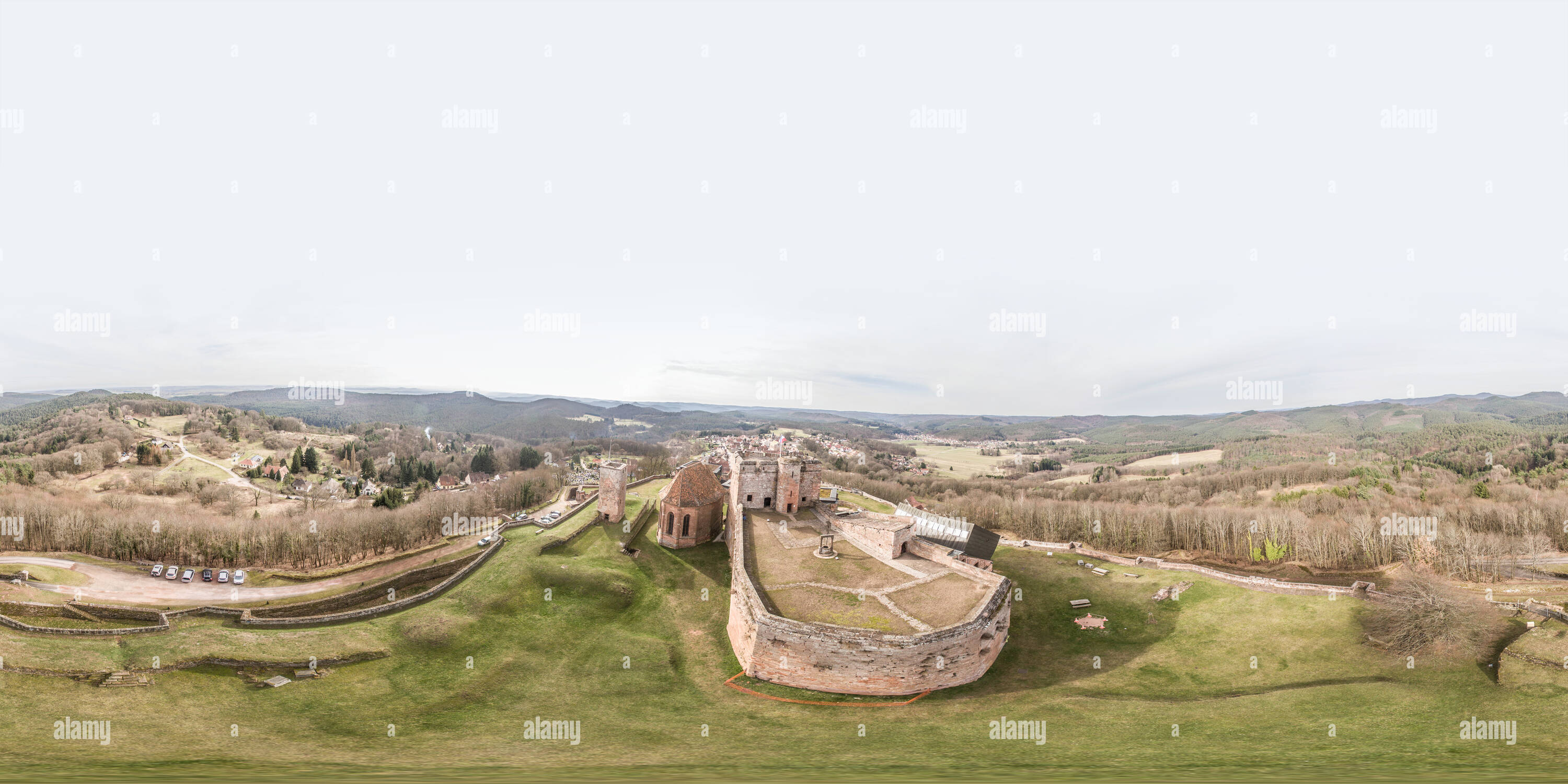 360° view of castel of LICHTENBERG - Alamy