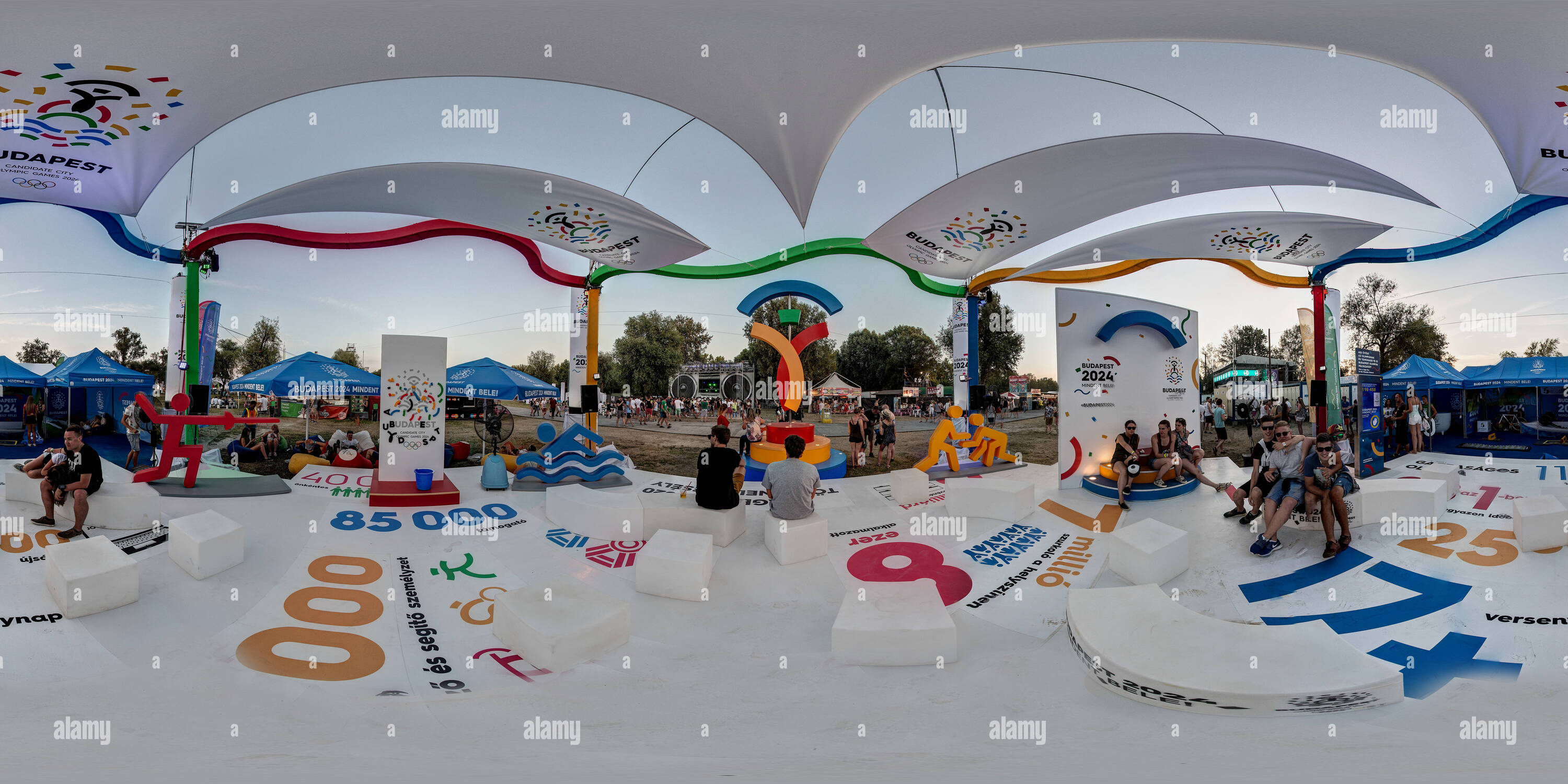 360° view of Balaton Sound Balaton Sound Music Festival 09 - Alamy