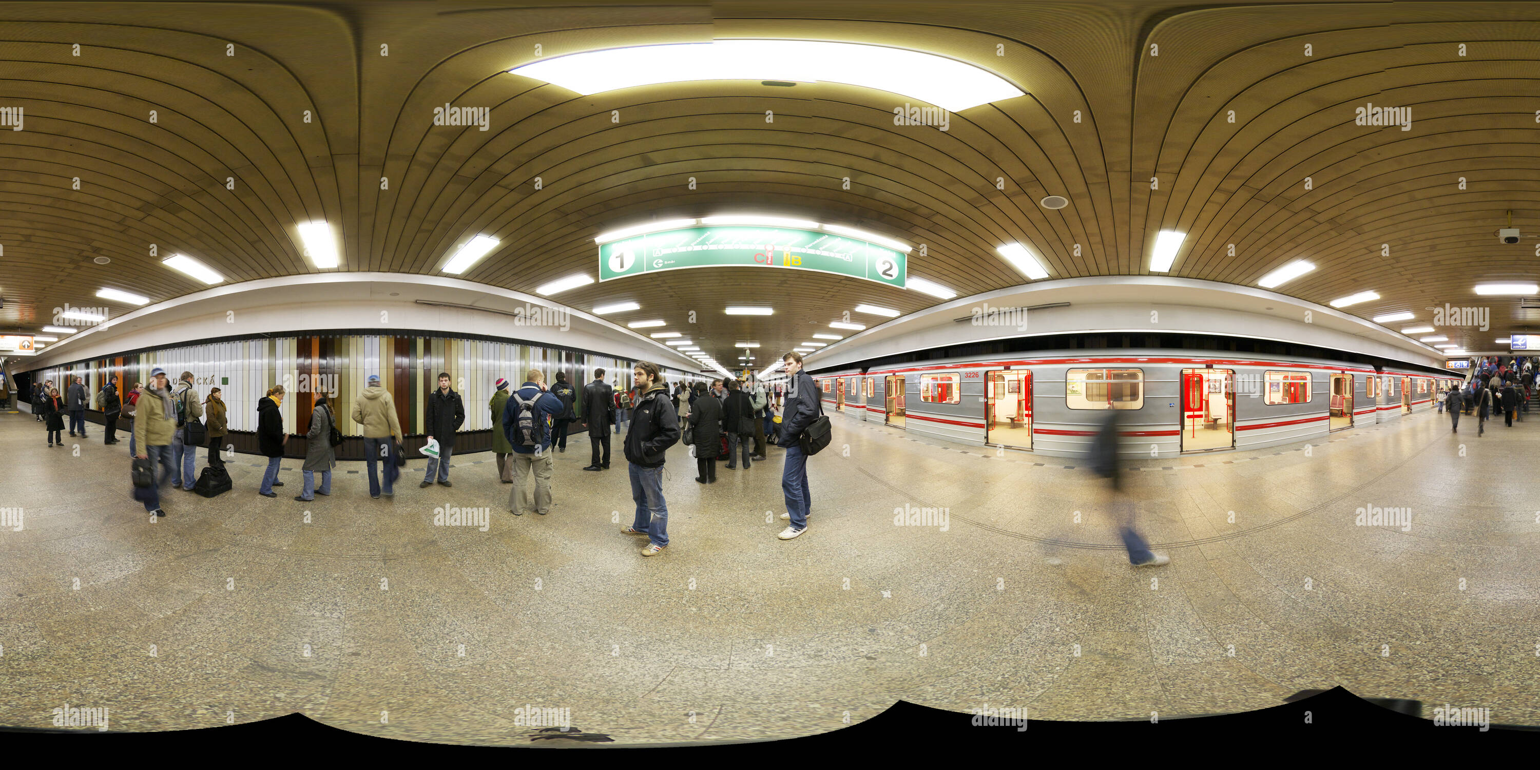360° view of Dejvicka metro station - Alamy