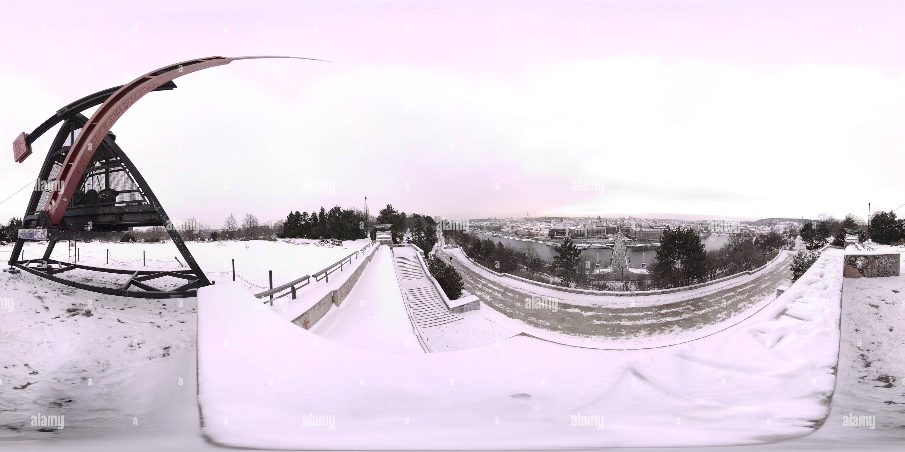 360° view of The Metronome in Letna Park - Alamy