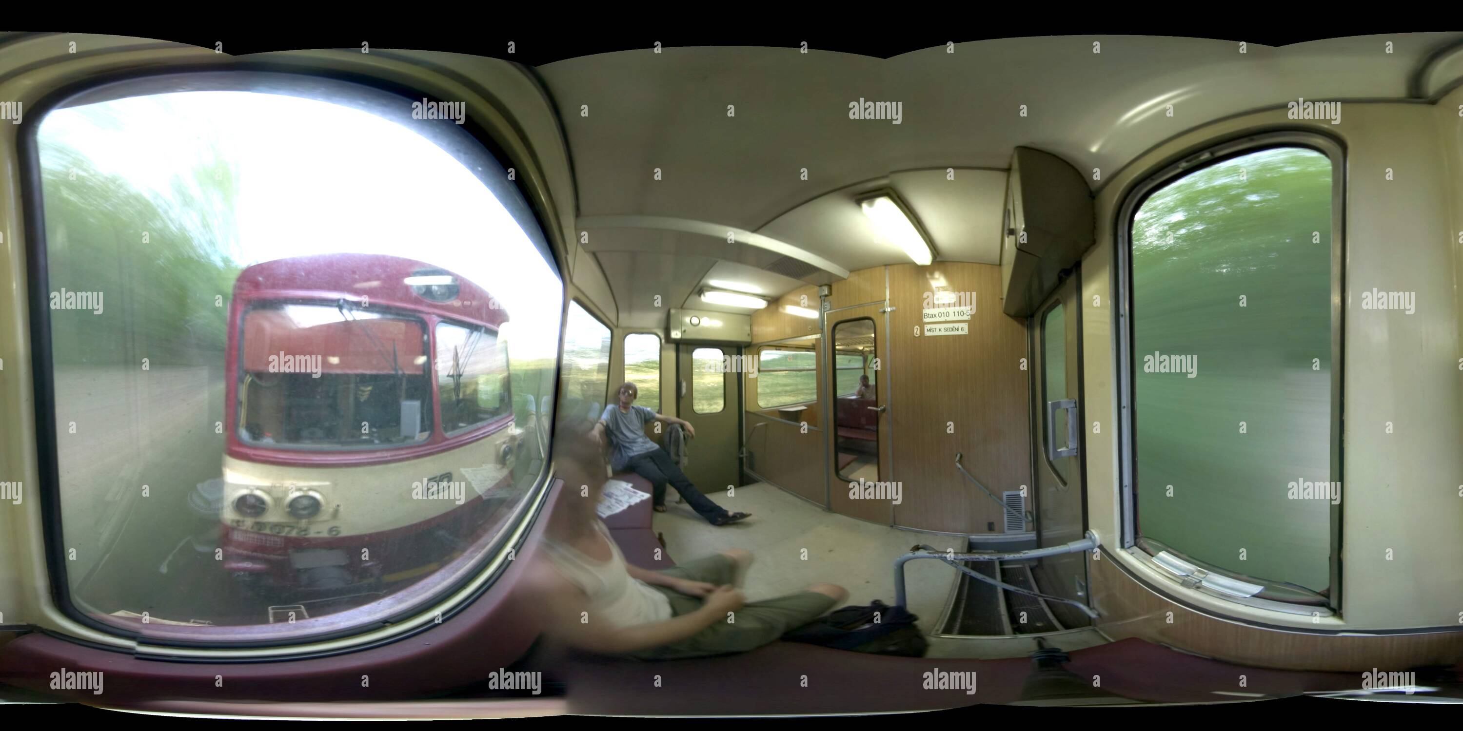 360° view of In the train with Vojta - Alamy