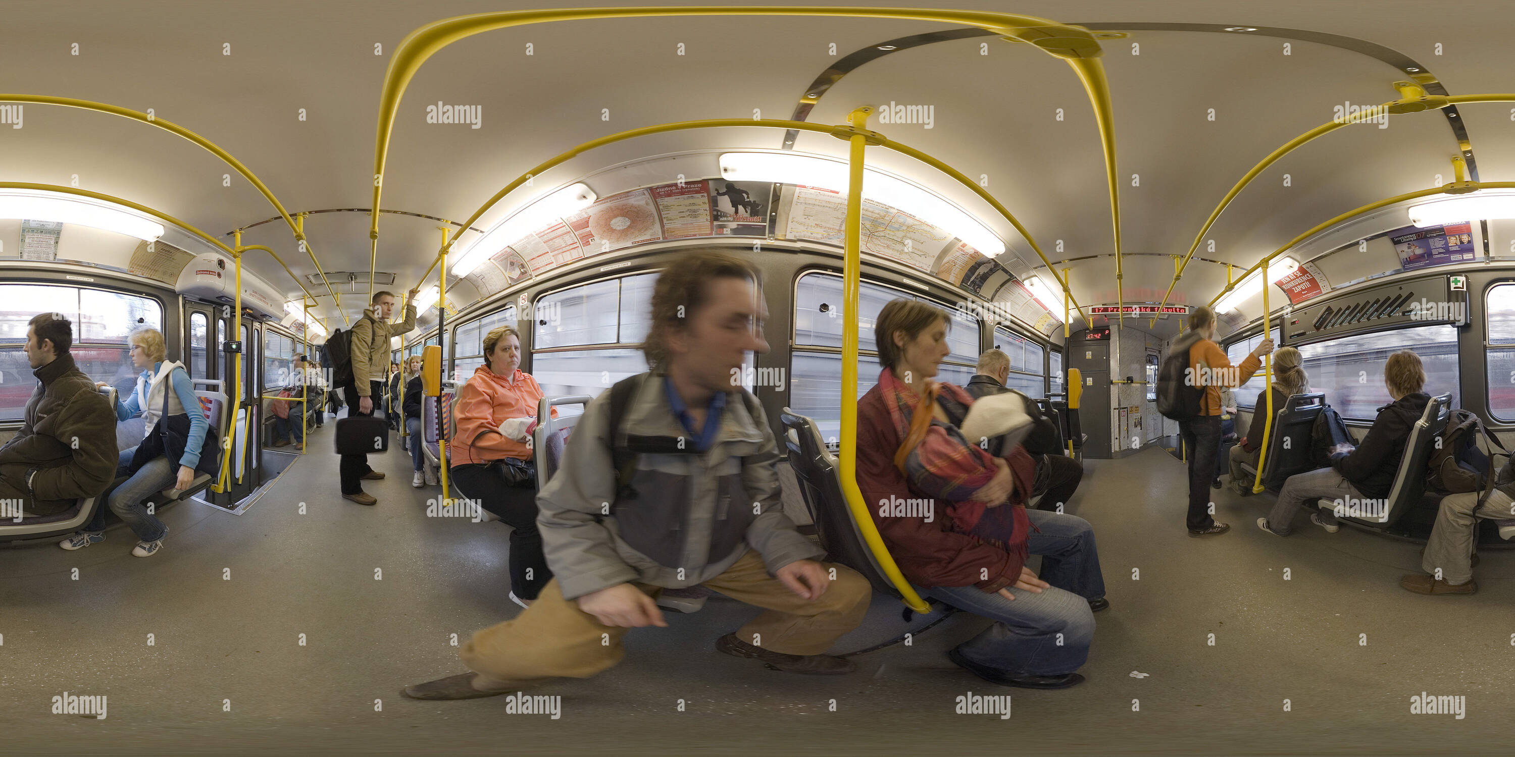 360° view of Inside tram 17 - Alamy