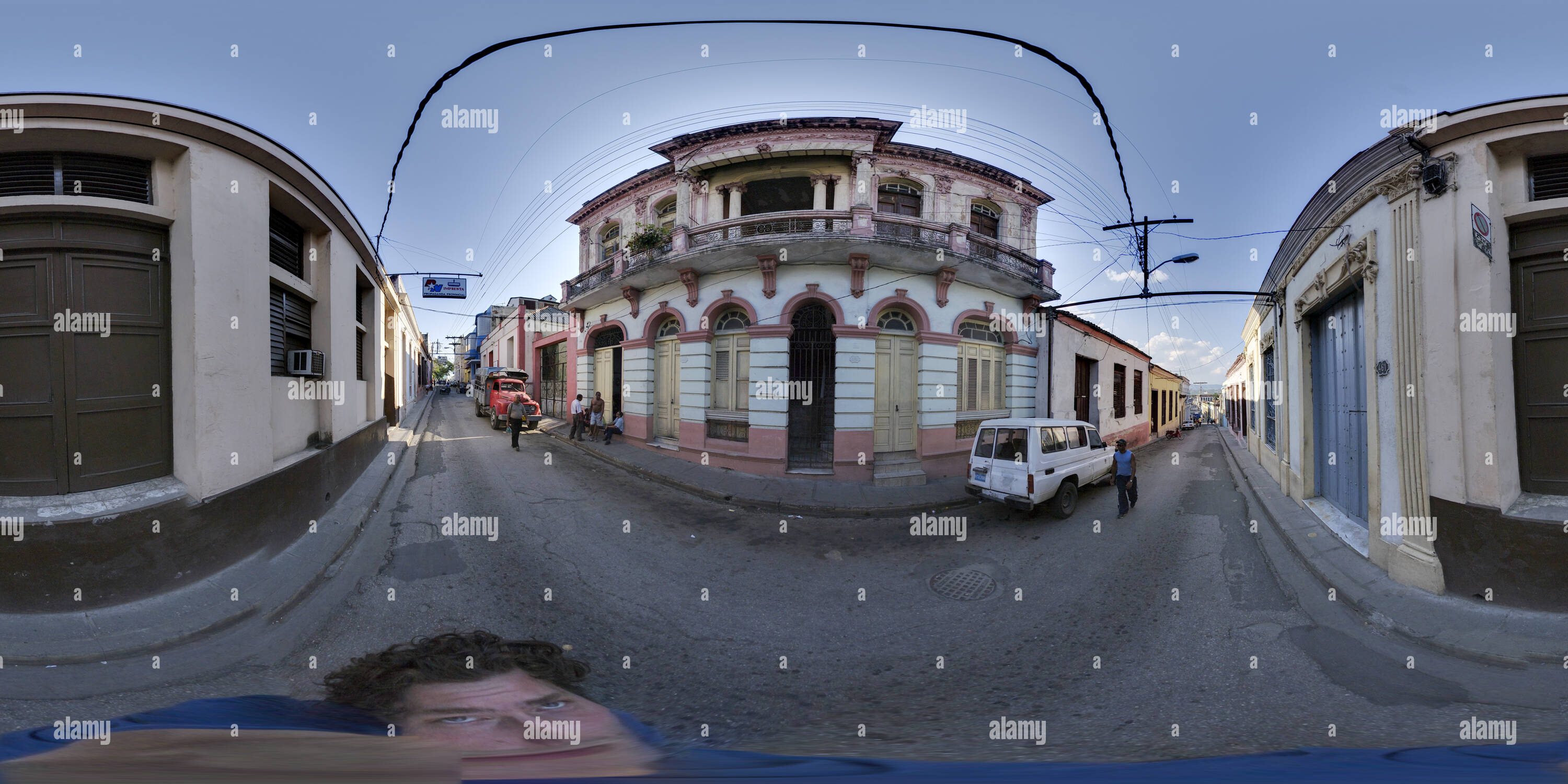 360° view of Typical residential street - Alamy