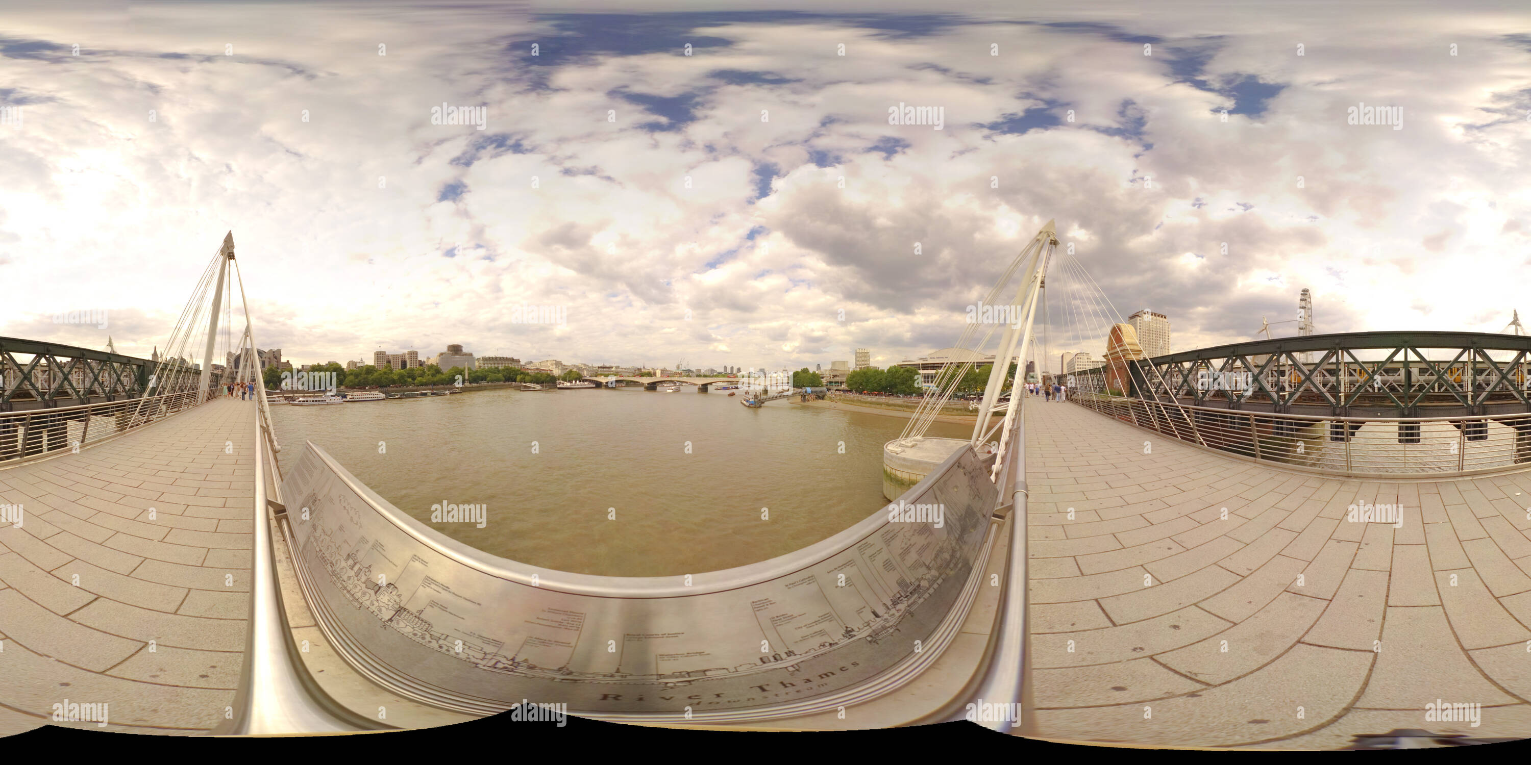360° view of Jubilee Bridge looking north - Alamy