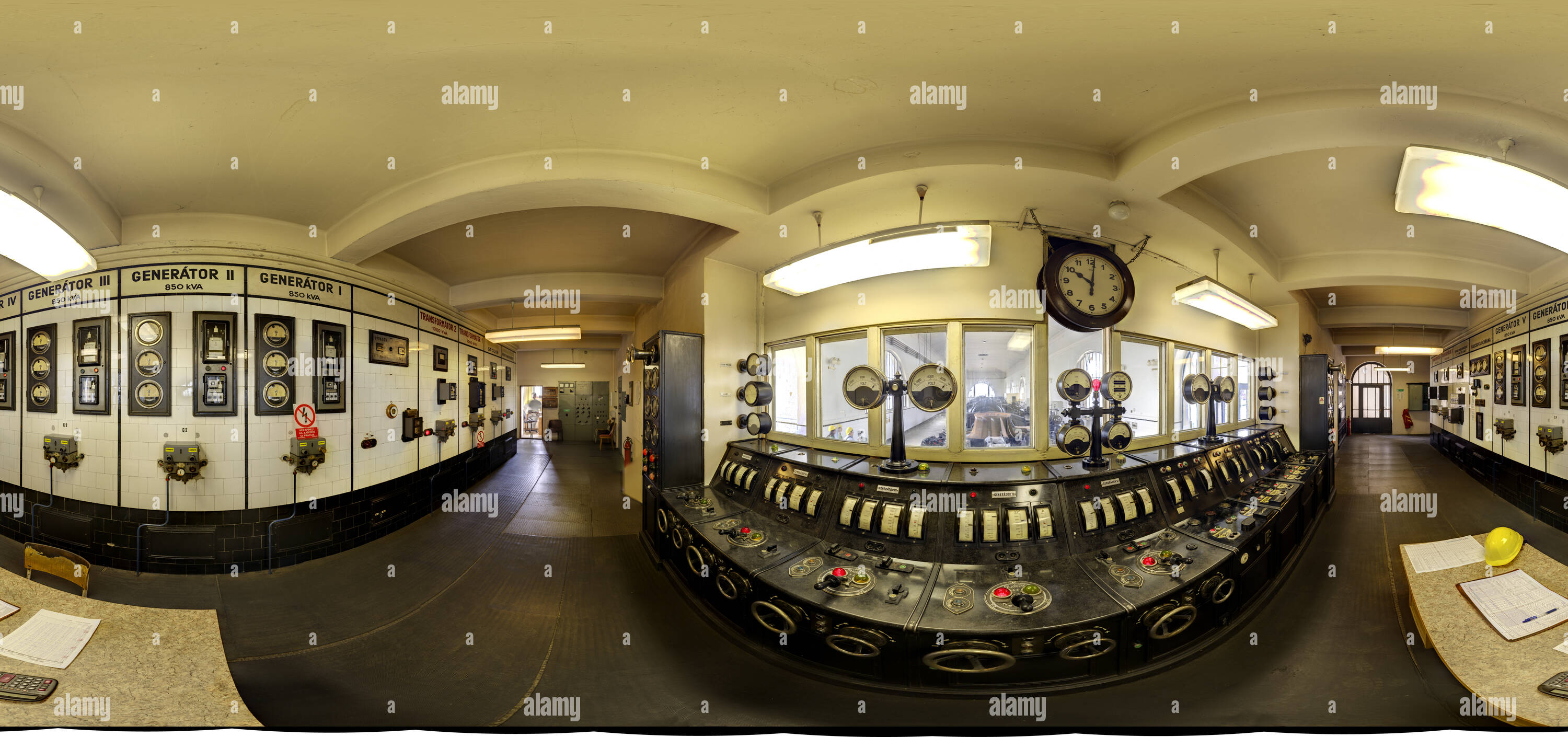 360° view of Hydroelectric Power Plant, Mirejovice - Control Room ...