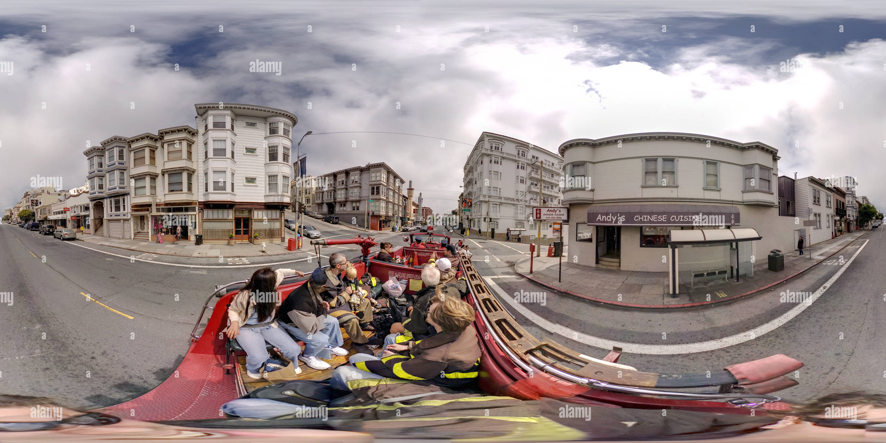 360° view of San Francisco Fire Engine tour 5 - Alamy