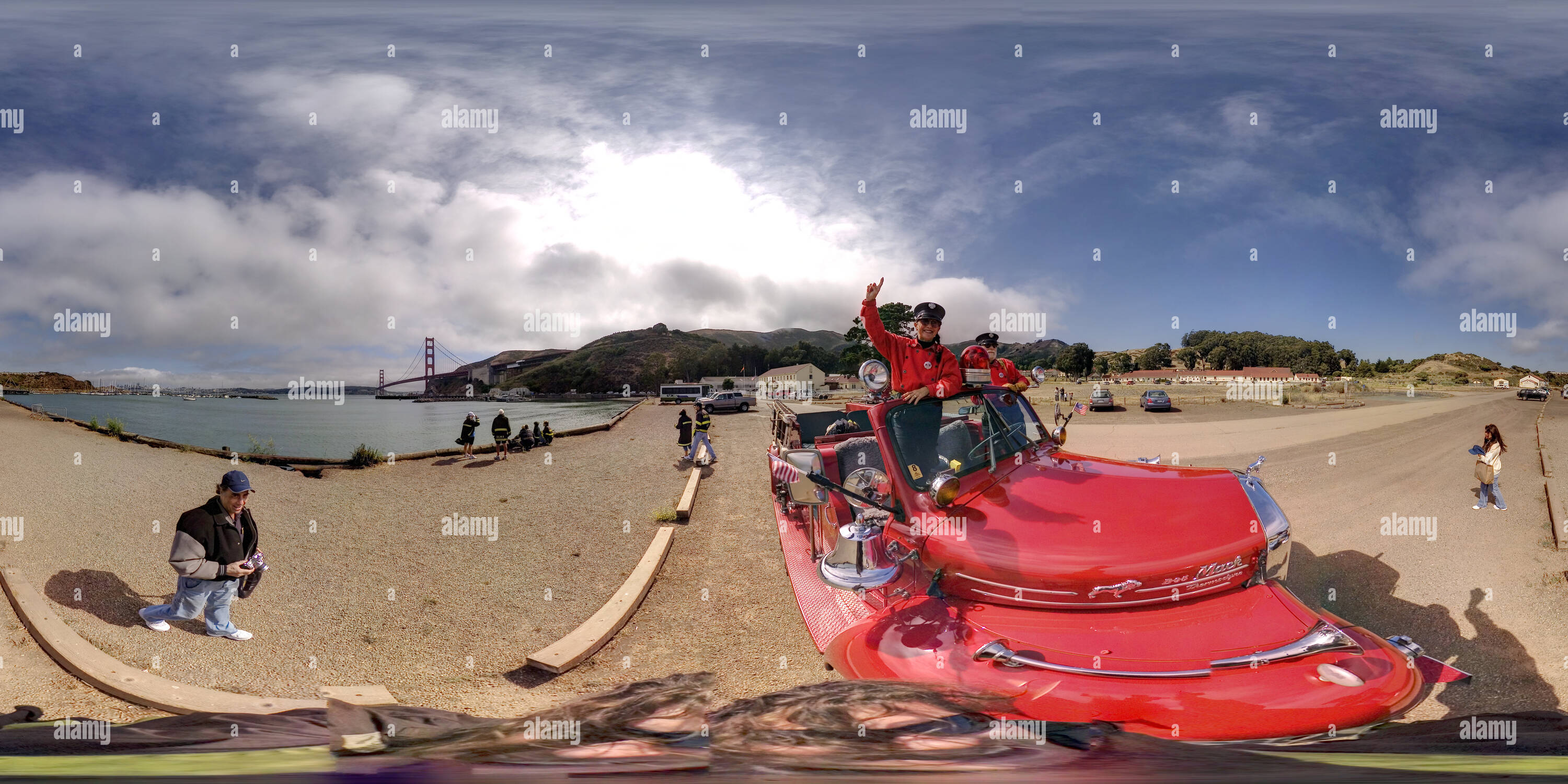 360° view of San Francisco Fire Engine tour 17 - Alamy