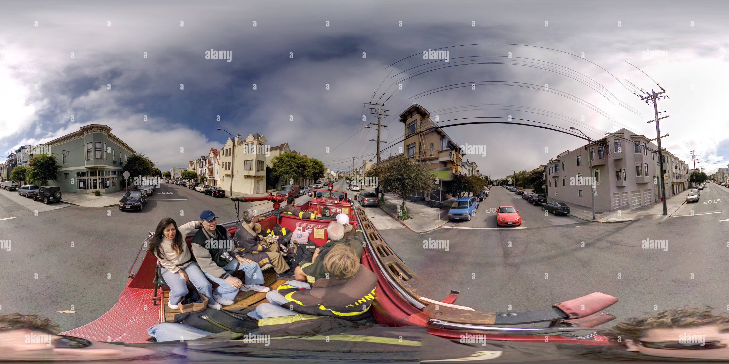 360° view of San Francisco Fire Engine tour 21 - Alamy