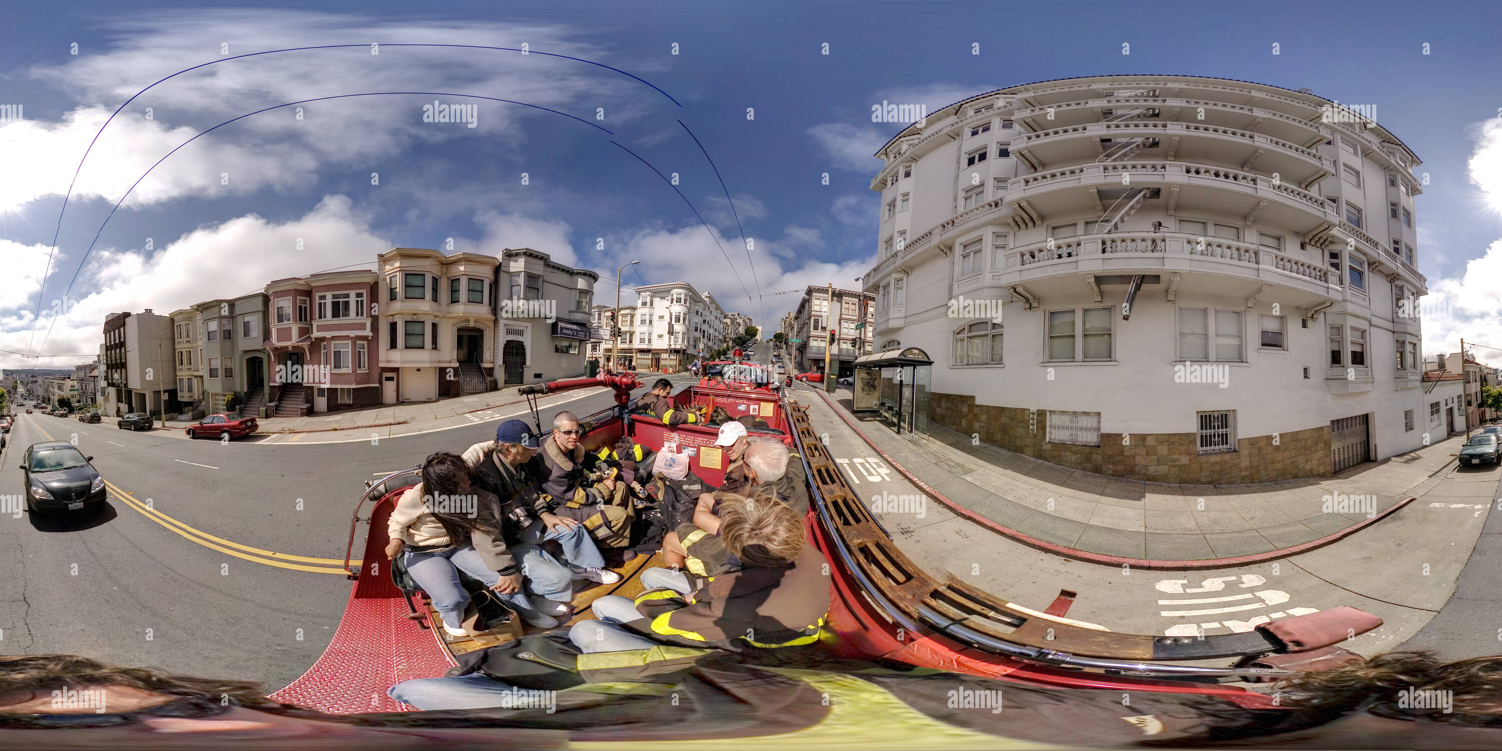 360° view of San Francisco Fire Engine tour 25 - Alamy
