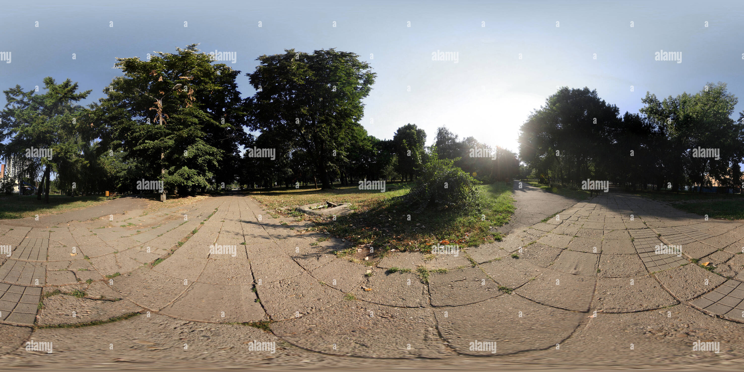 360° view of low ground view - Timisoara park - Alamy