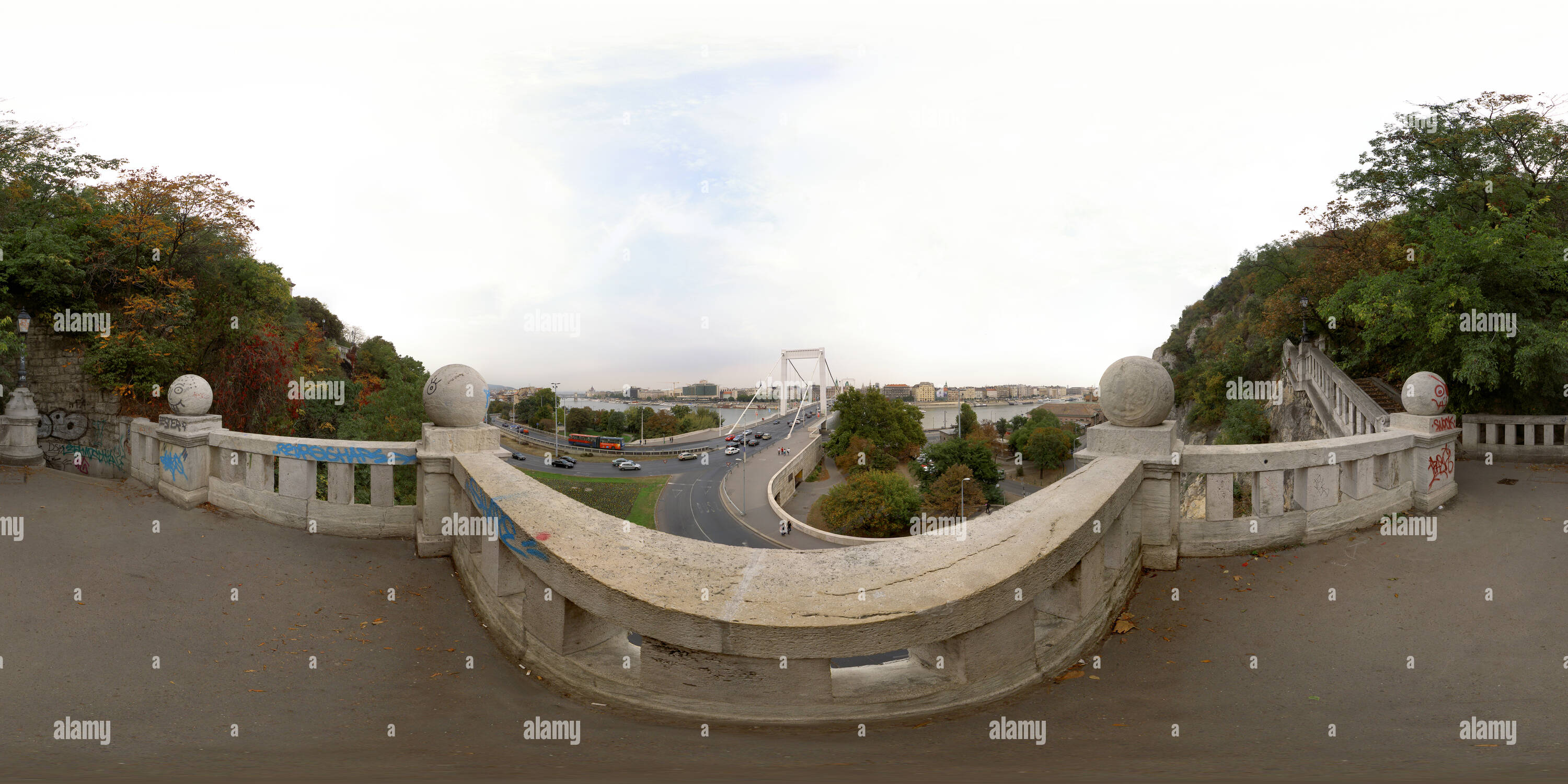 360° view of Gellert Hill - The first rest on the way up - Alamy