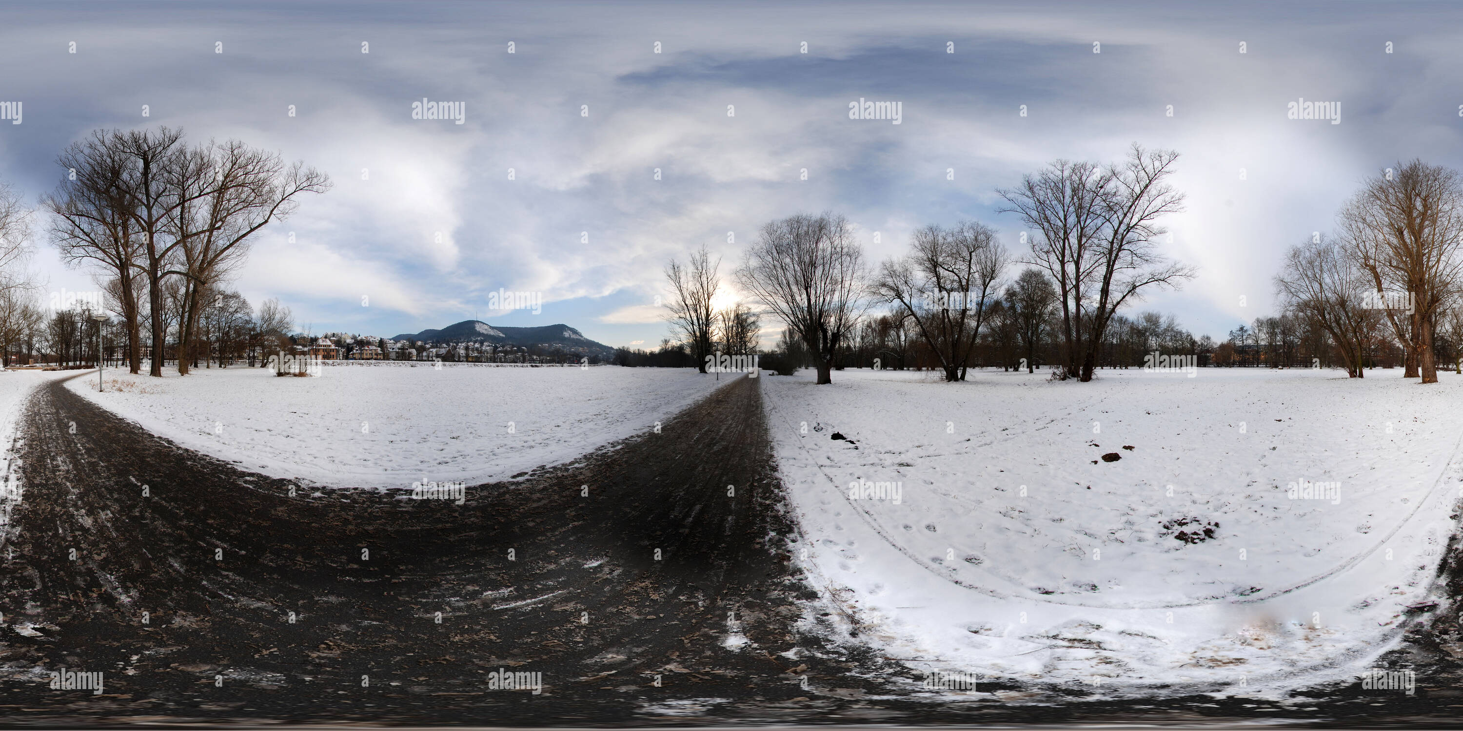360° view of winter park in Jena - Alamy