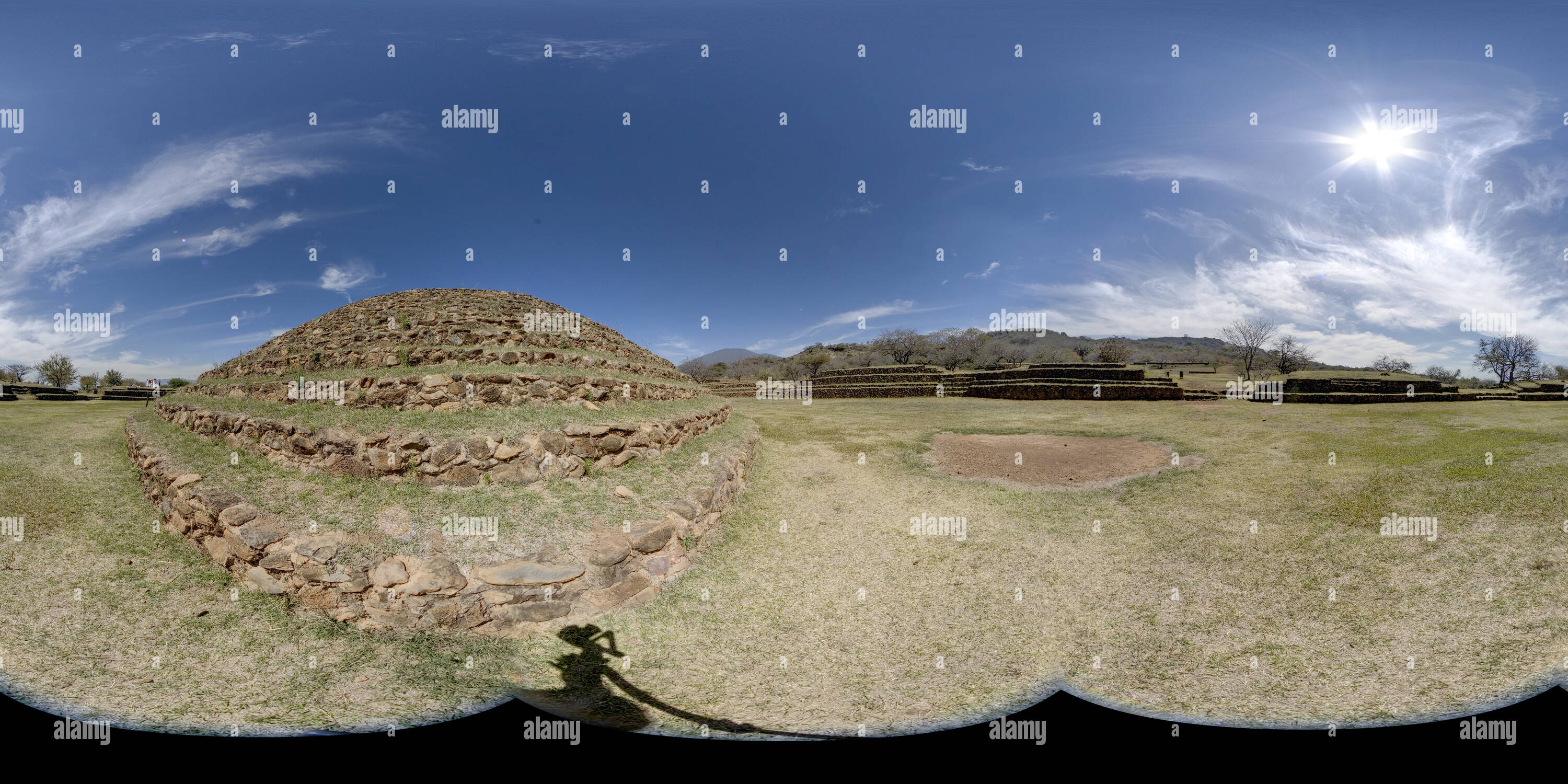 360° view of Guachimontones Archaeological site, Teuchitlan 14 - Main ...