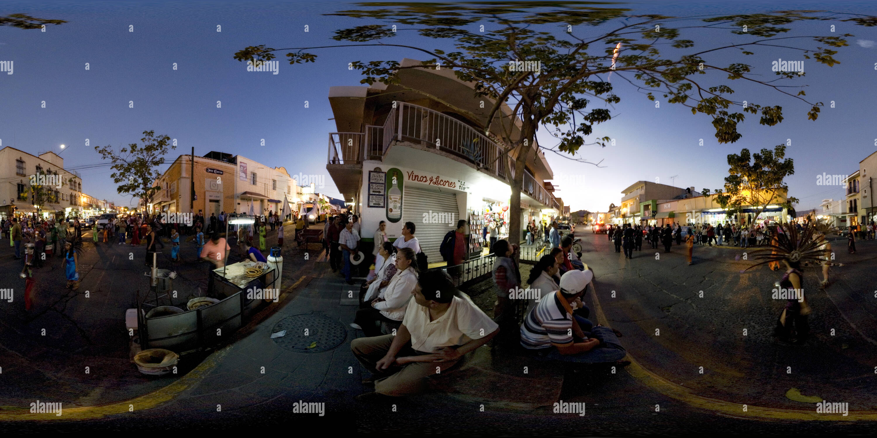 360° view of Catholic Parade through Tequila - 3489 - Alamy