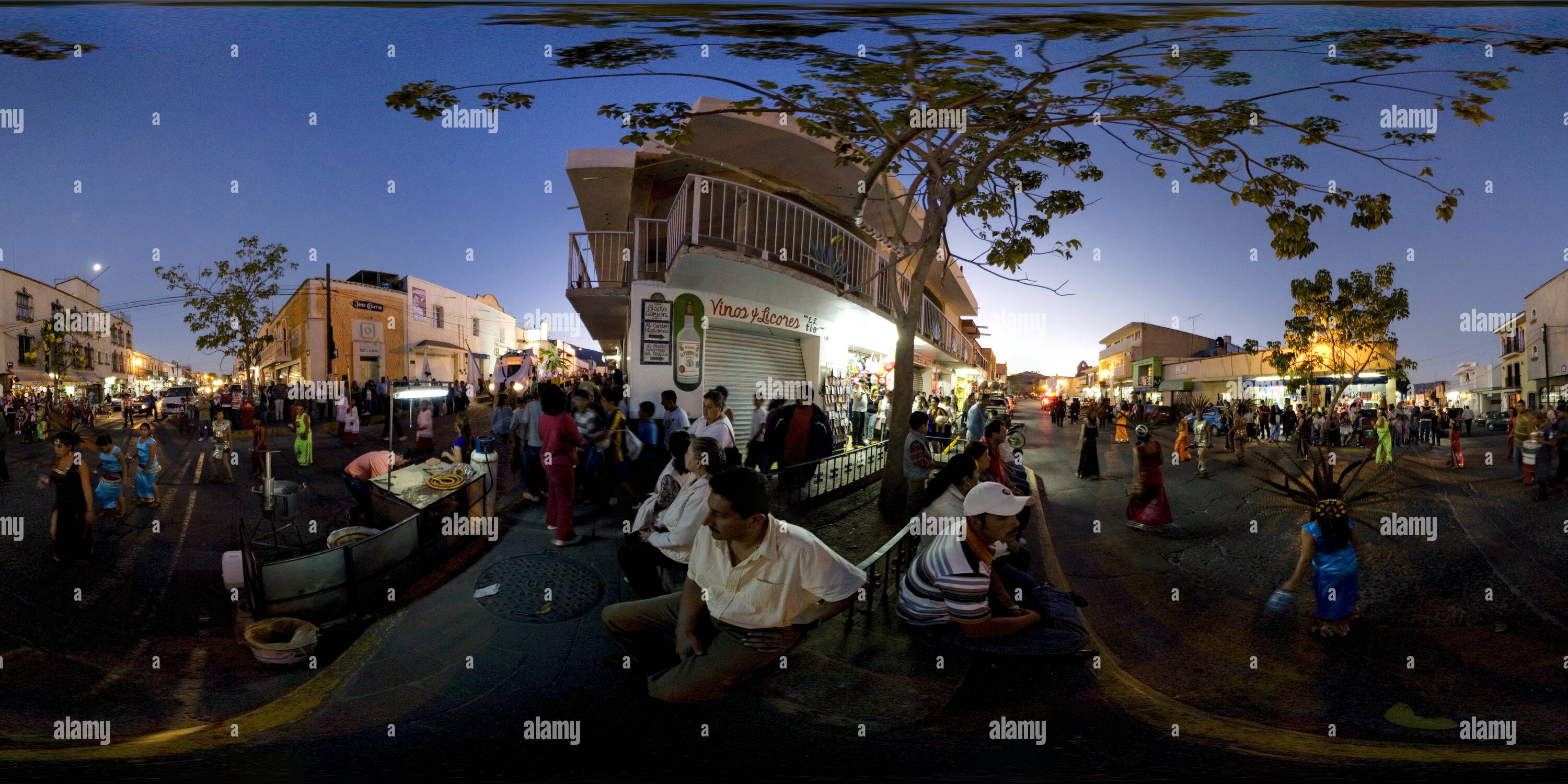 360° view of Catholic Parade through Tequila - 3493 - Alamy