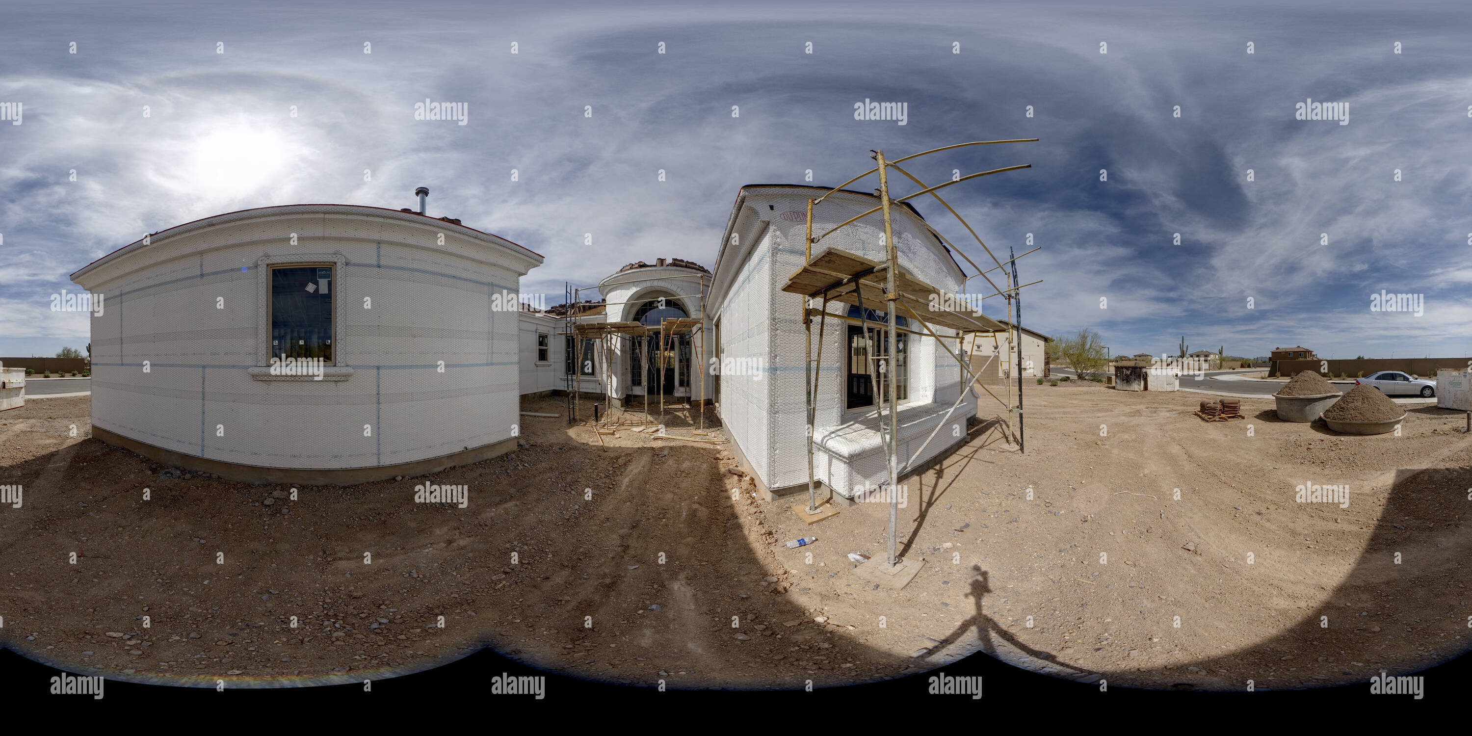 360° view of House under construction 7 - exterior - Alamy
