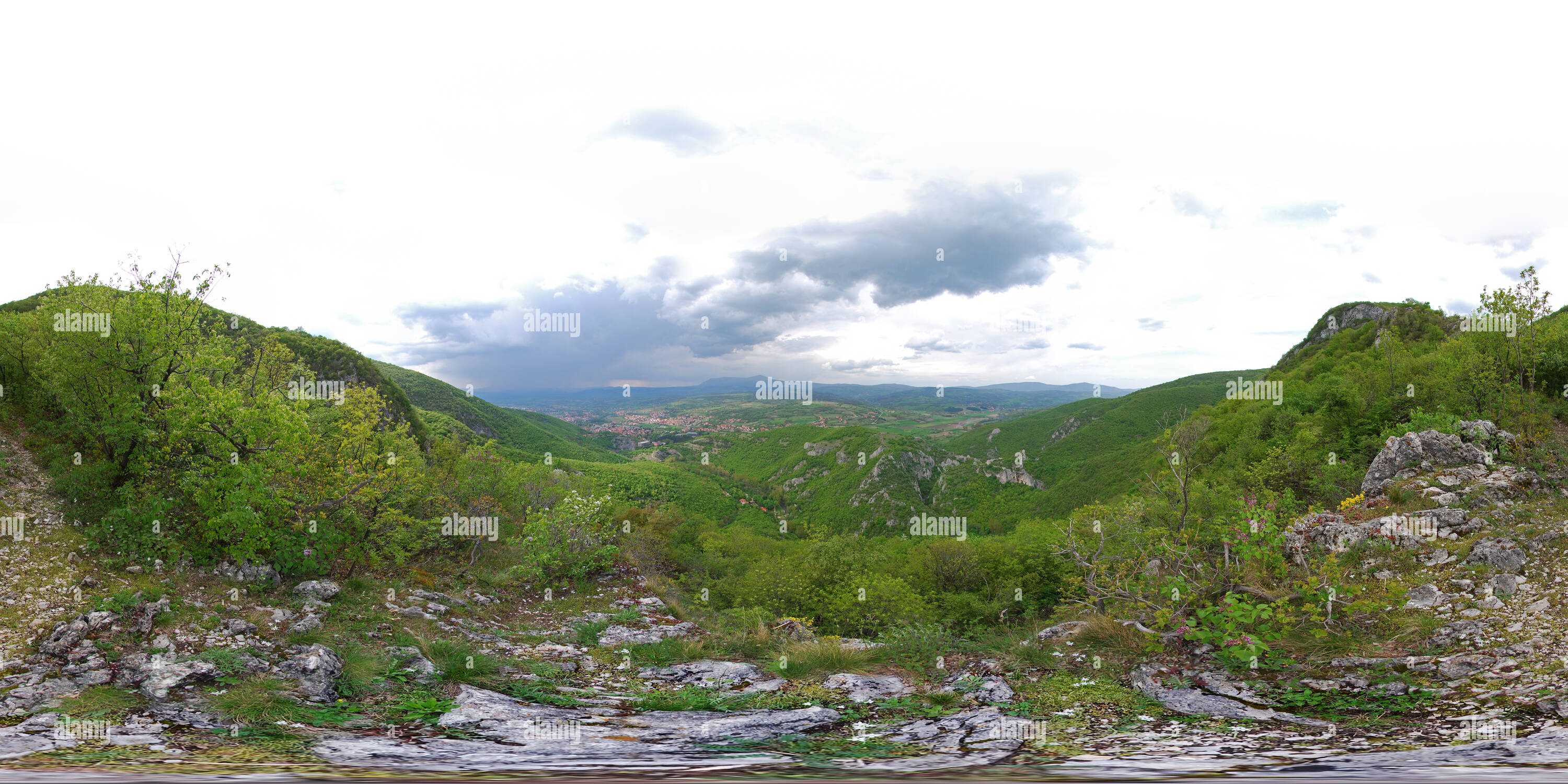 360° view of Sokobanja panorama from Golemi kamen - Alamy