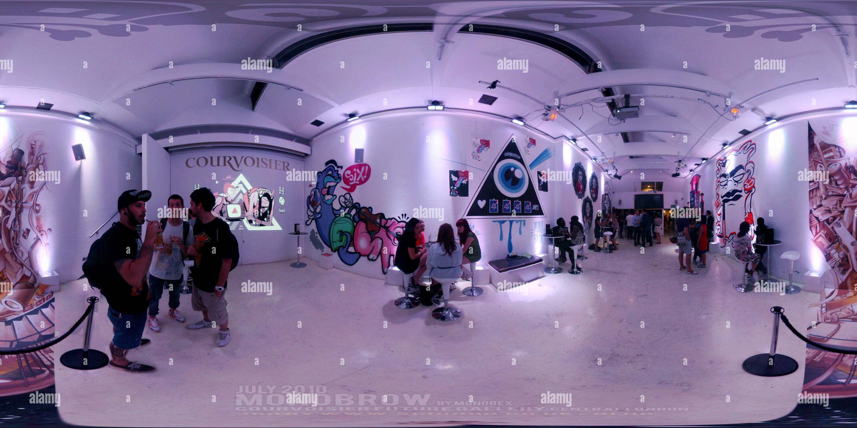 360° view of Monobrow Exhibition (with guests - Alamy
