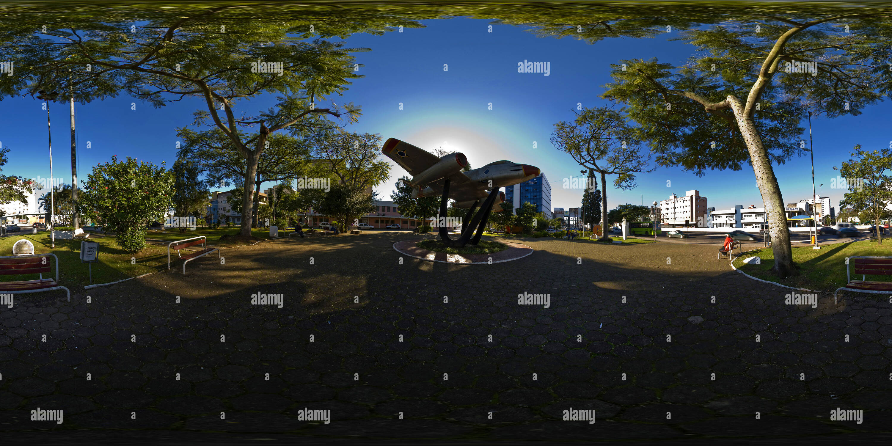 360° view of Square Plane (Praça do Avião - Alamy