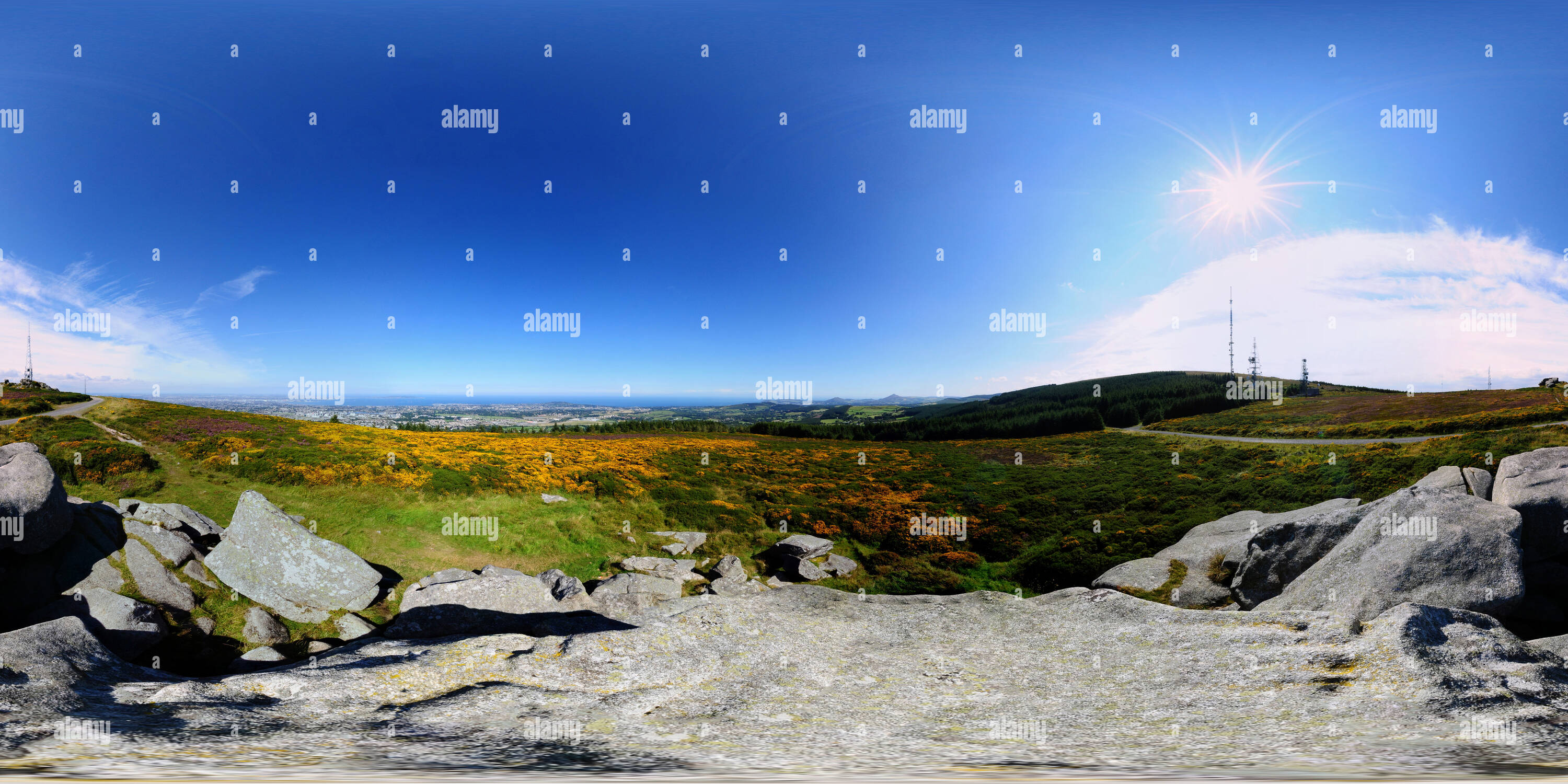 360° view of Three Rock Mountain - Alamy