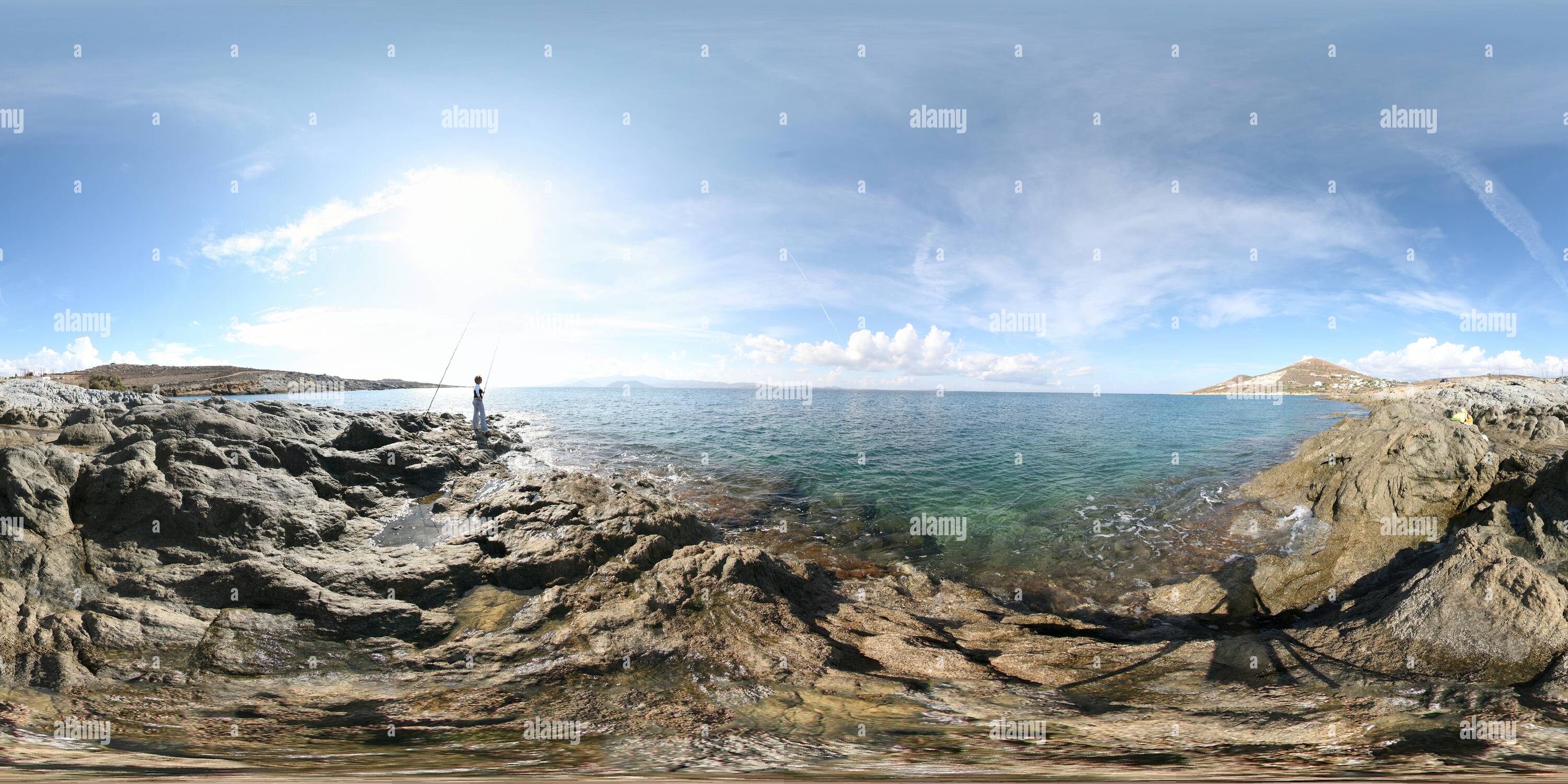 360° view of Stelida , Naxos view to the sea - Alamy