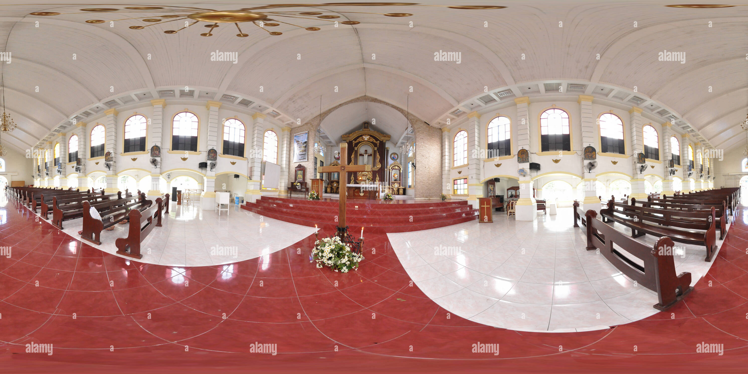 360° view of Saint Michael the Archangel Parish Church (Anao Mexico - Alamy