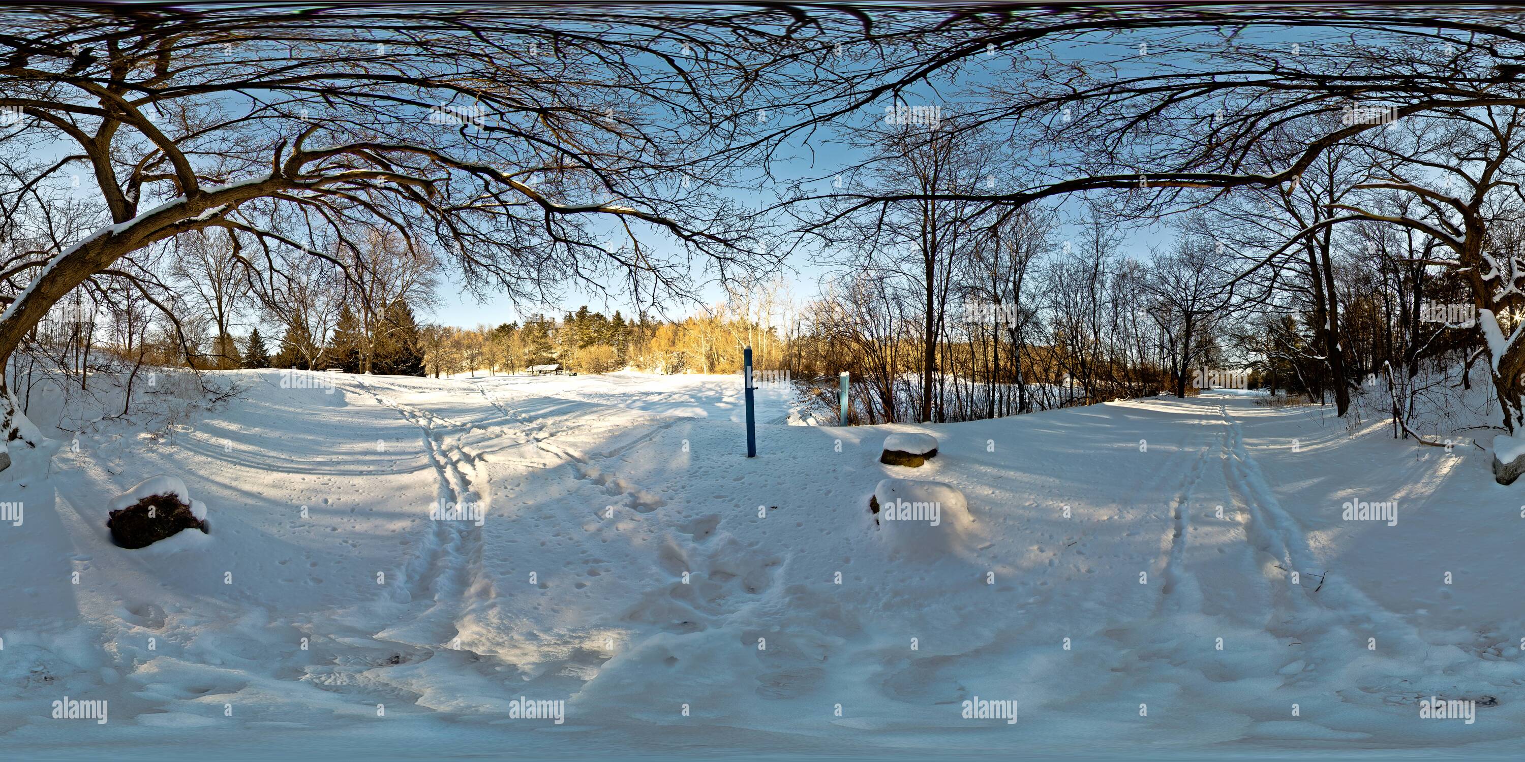 360° view of Boyd Conservation Area - Winter Hiking - Alamy