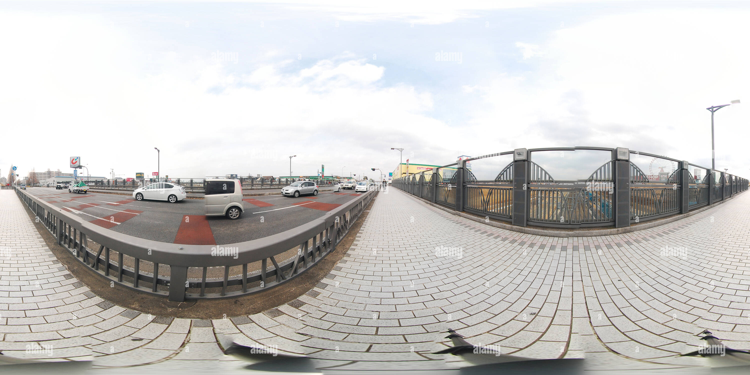 360° view of A bridge near the INZAI-MAKINOHARA station (Hokuso Line ...