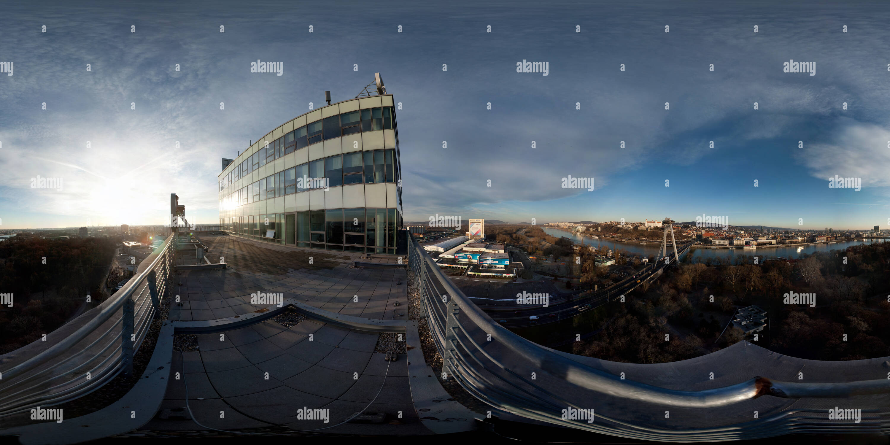 360° view of Bratislava view from Aupark Tower - Alamy