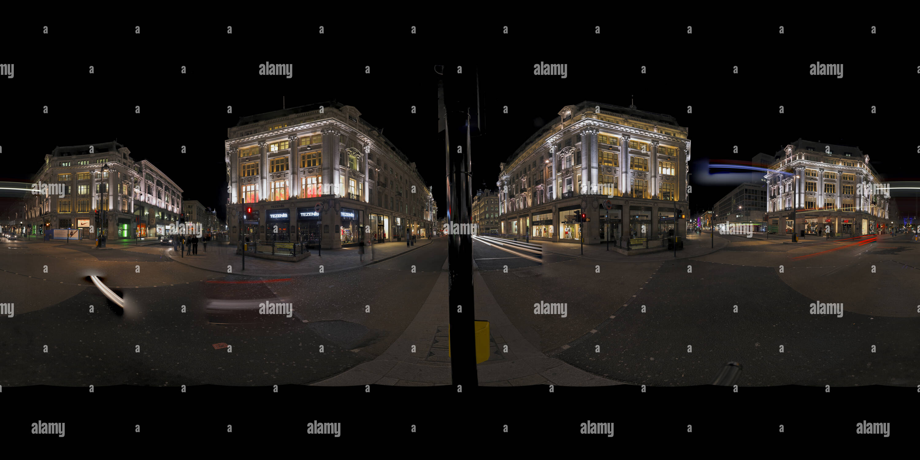 360° view of Oxford Circus crossing in London - Alamy